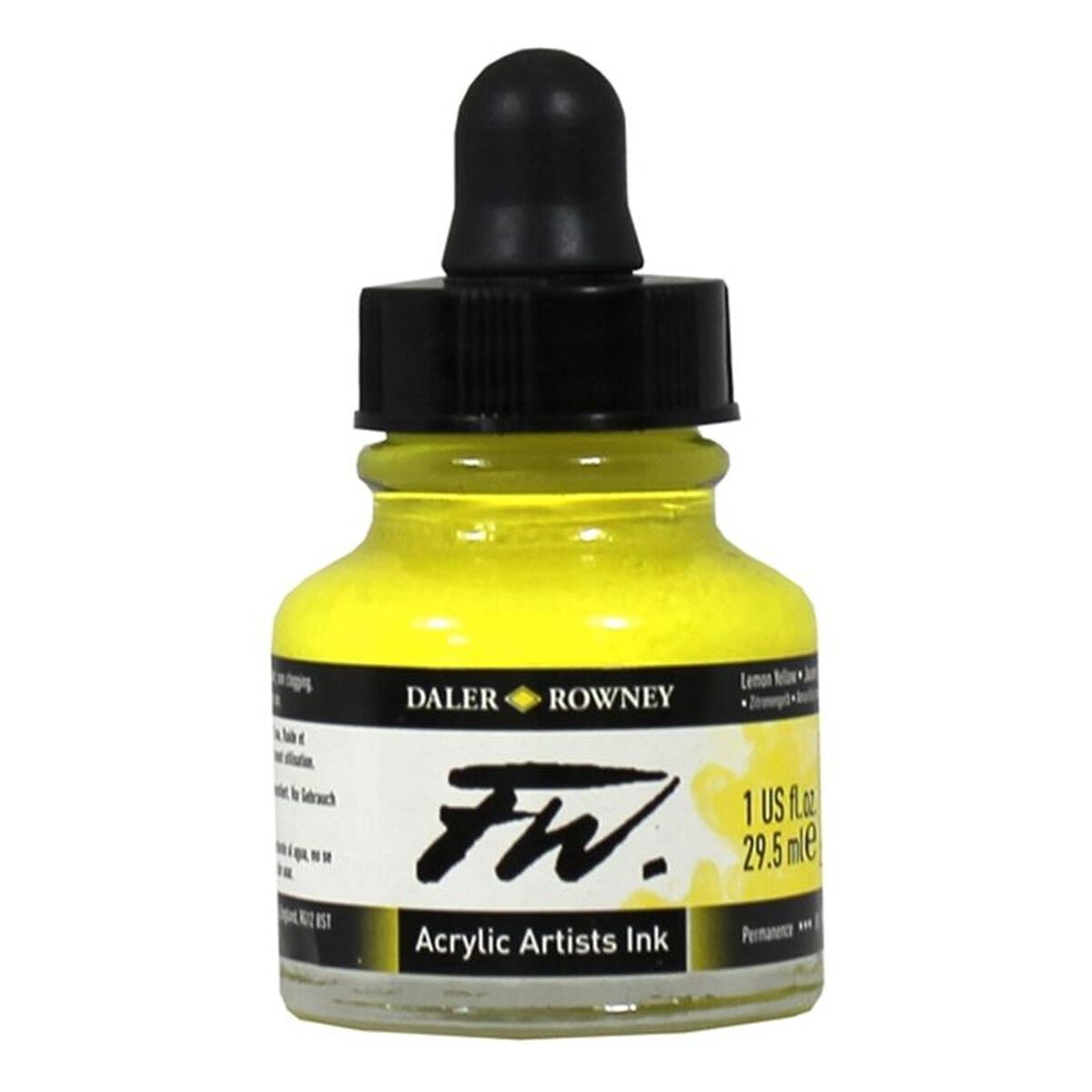 Daler-Rowney Lemon Yellow FW Artists Ink 29.5ml | Hobbycraft