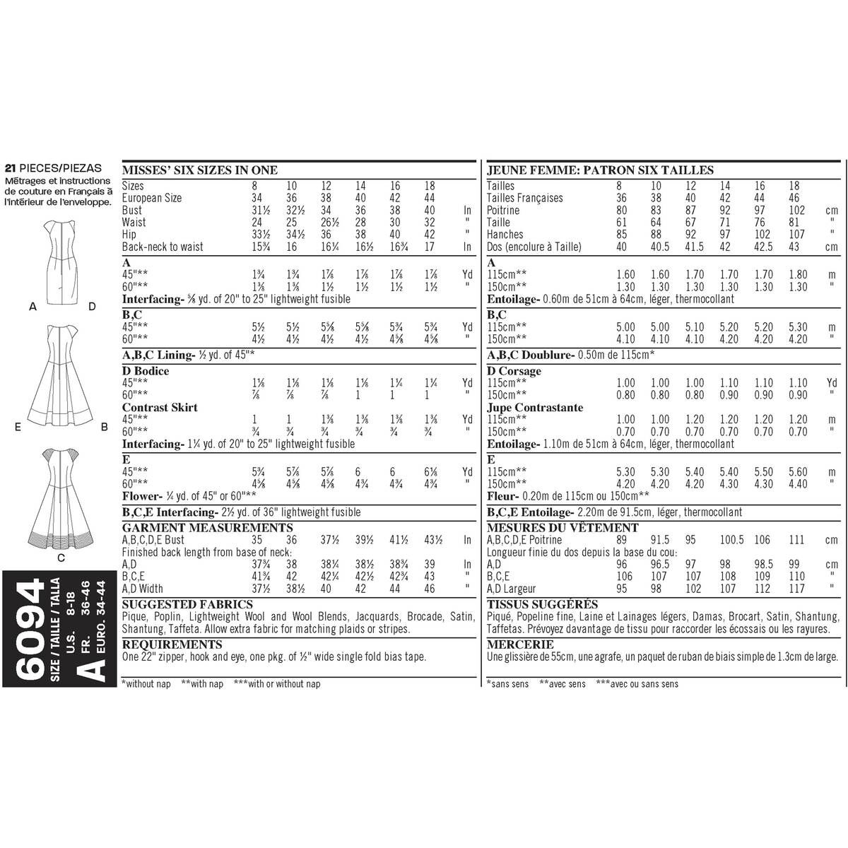 New Look Women's Dresses Sewing Pattern 6094 | Hobbycraft