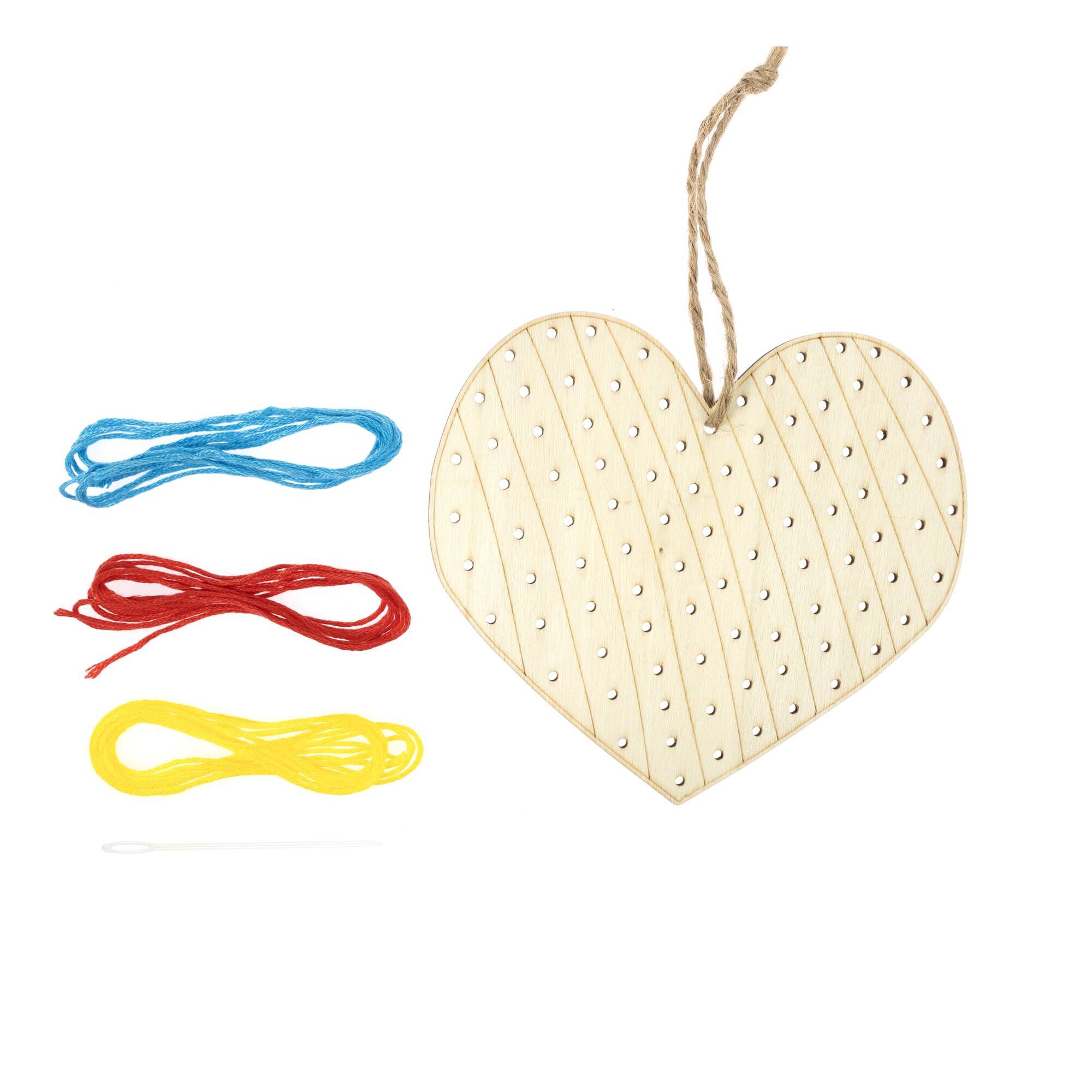Striped Heart Wooden Threading Kit | Hobbycraft