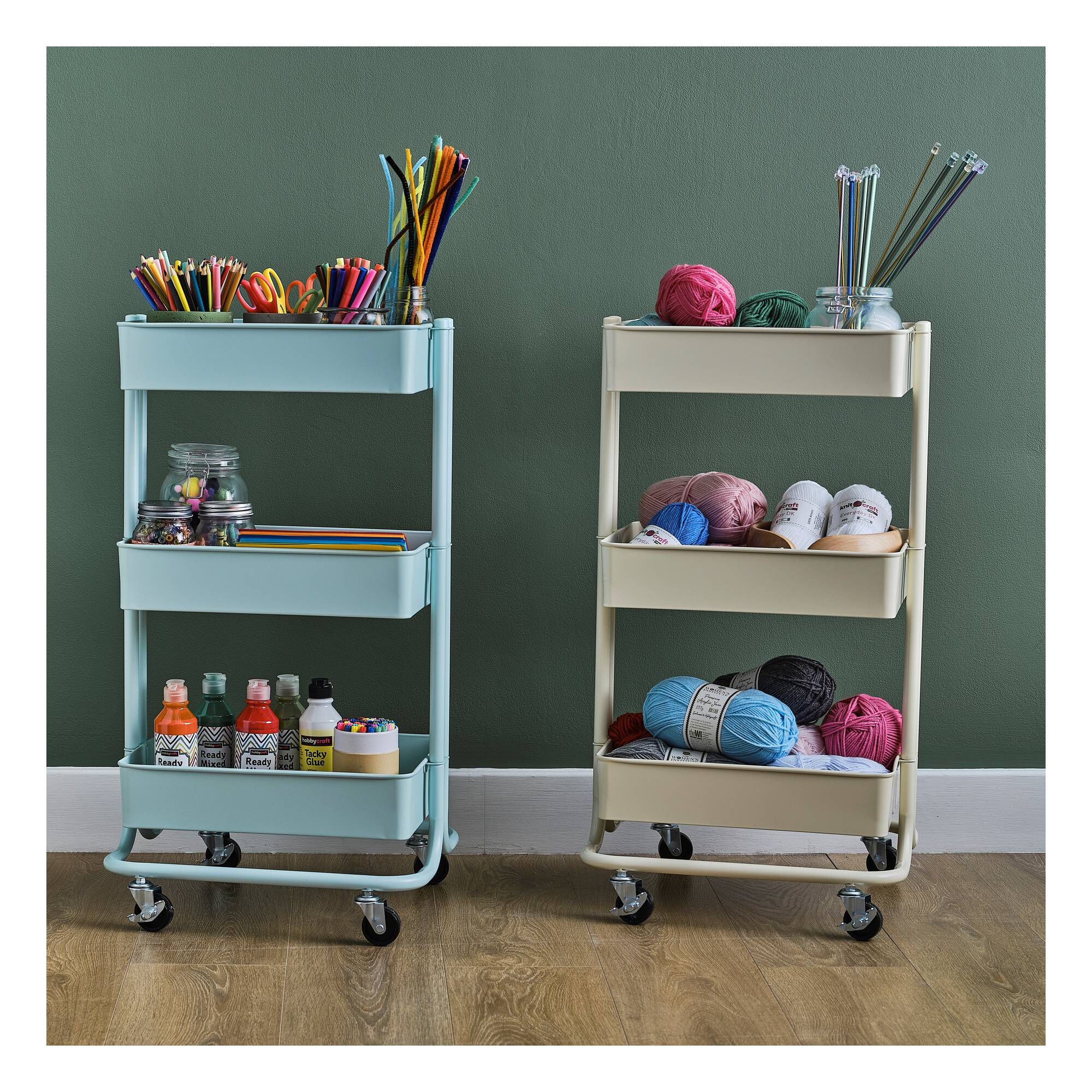 Cashmere Three Tier Storage Trolley | Hobbycraft