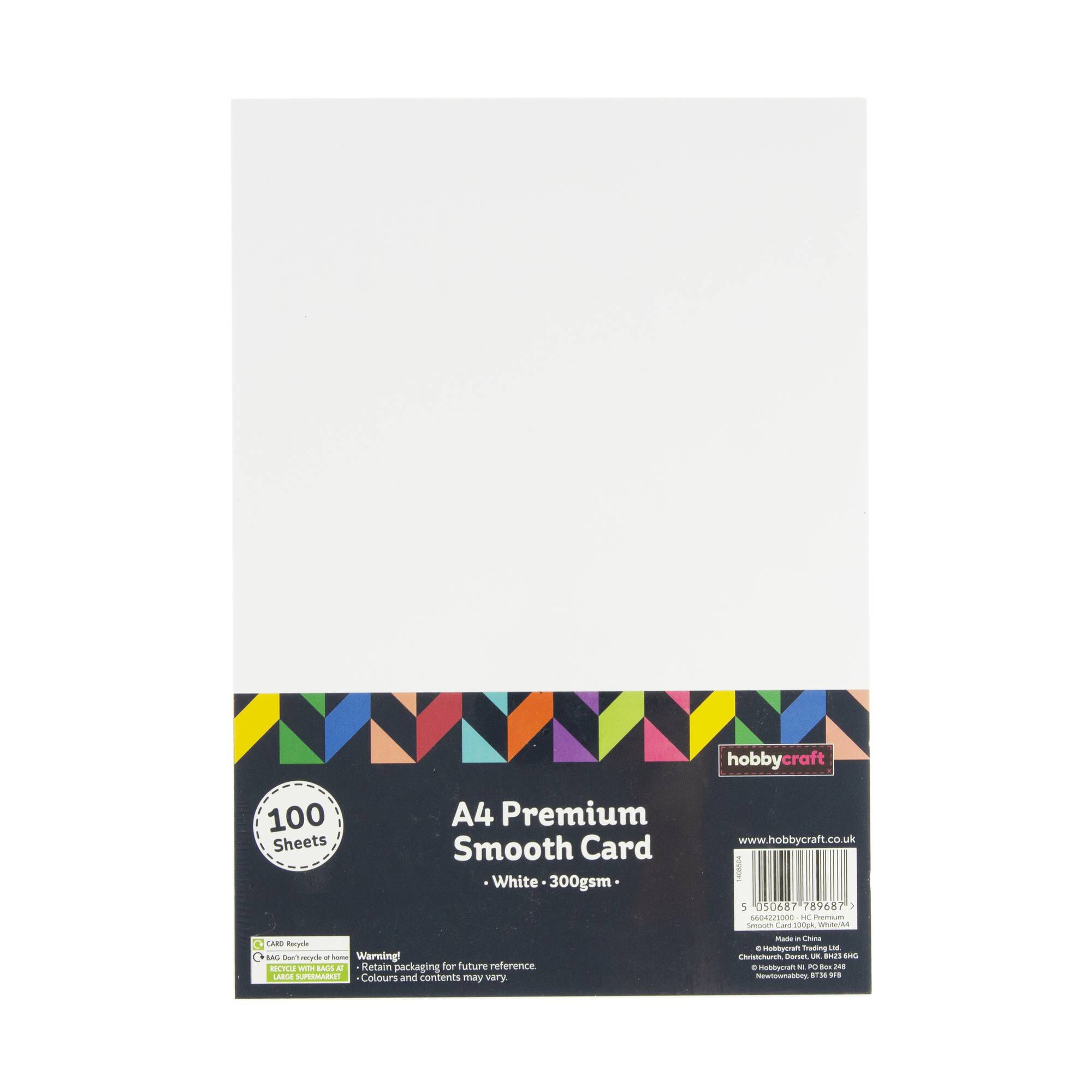White Premium Smooth Card A4 100 Pack | Hobbycraft