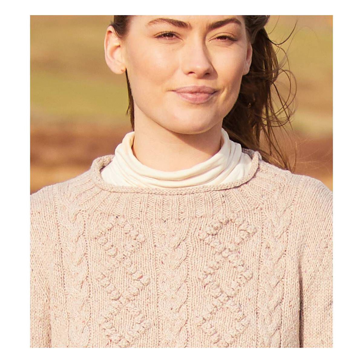 Sirdar Haworth Tweed Crew Neck Cable Jumper Pattern 10146 | Hobbycraft