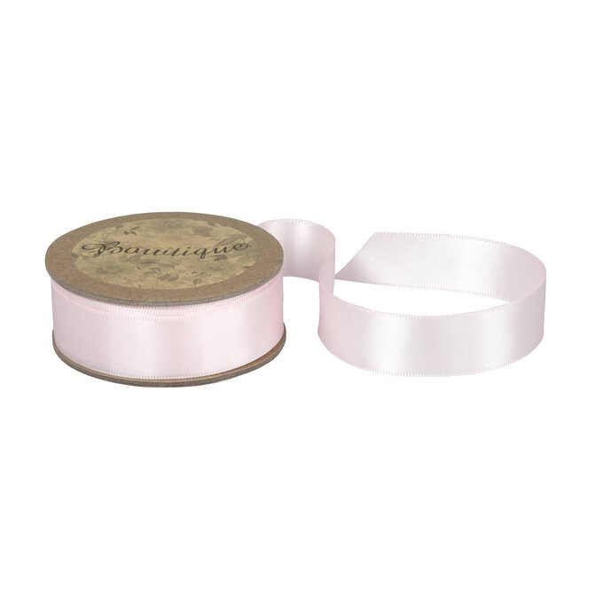 Light Pink Double-Faced Satin Ribbon 18mm x 5m | Hobbycraft