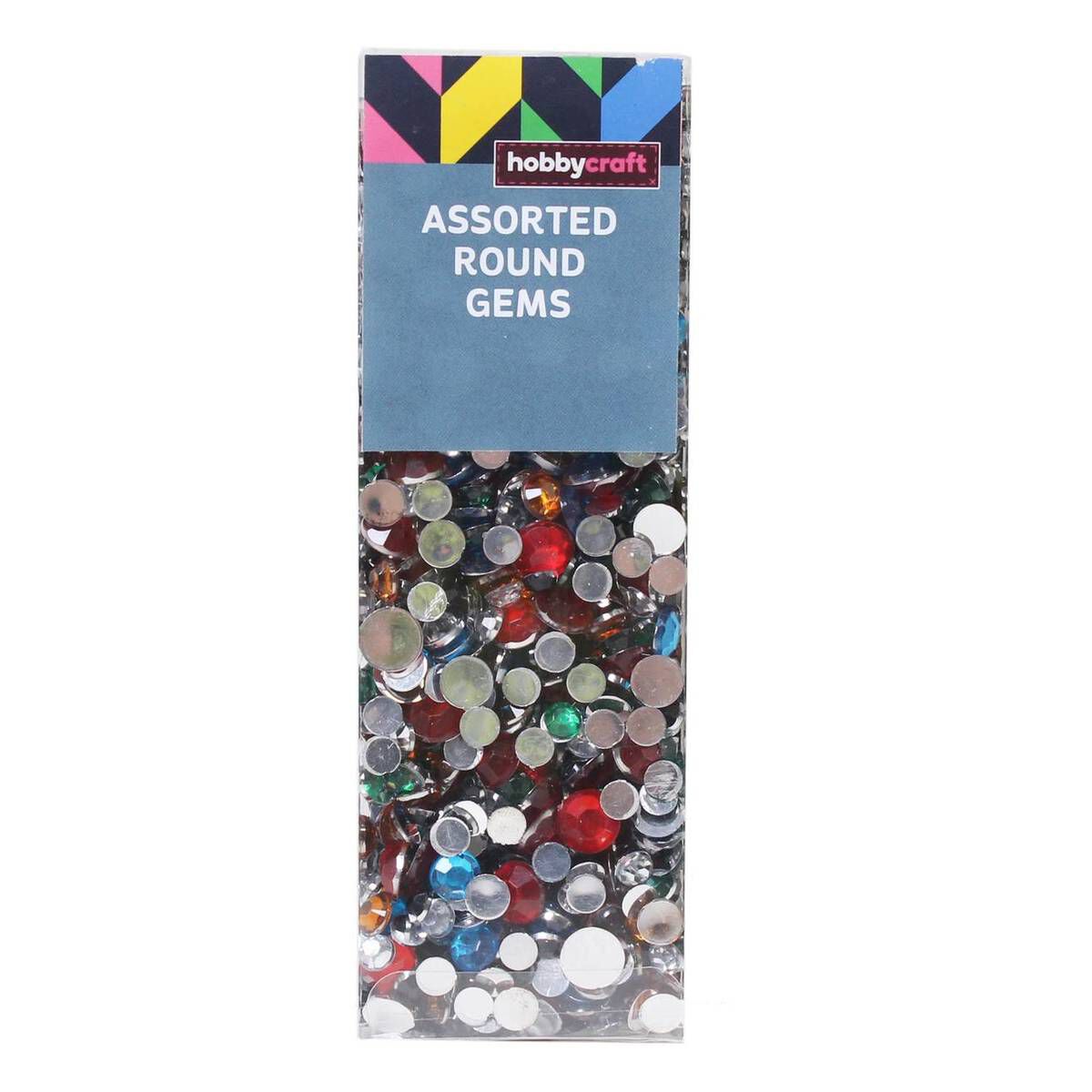 Multi Assorted Round Gems 90g | Hobbycraft