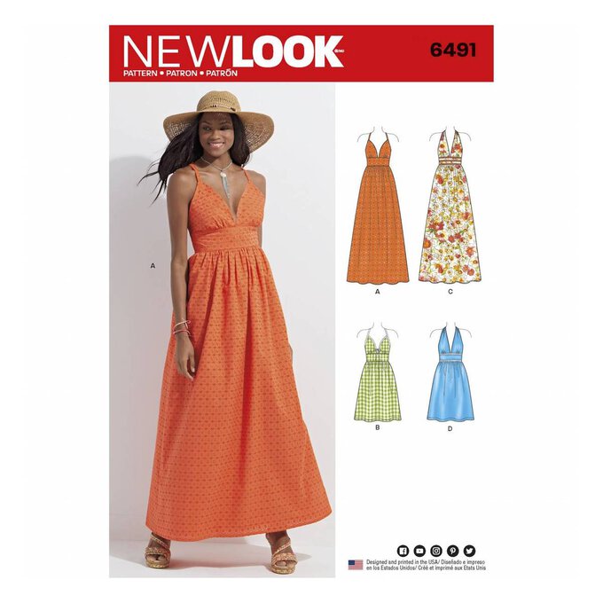 New Look Women’s Dress Sewing Pattern 6491 | Hobbycraft
