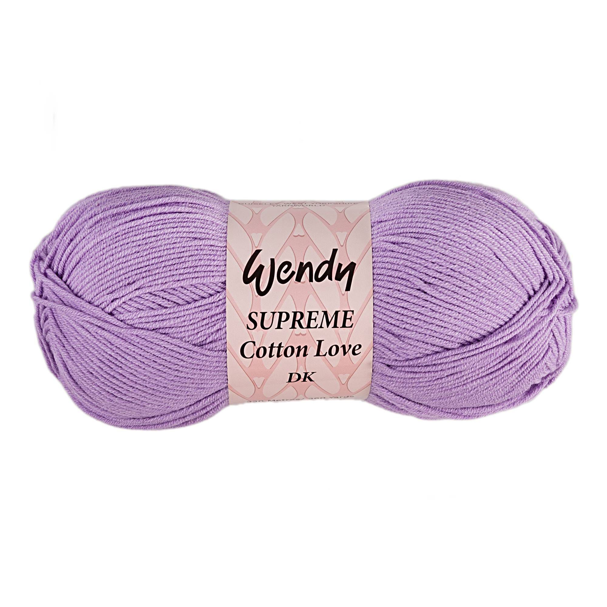 Wendy Lavender Supreme Cotton Love DK Yarn 100g | Hobbycraft