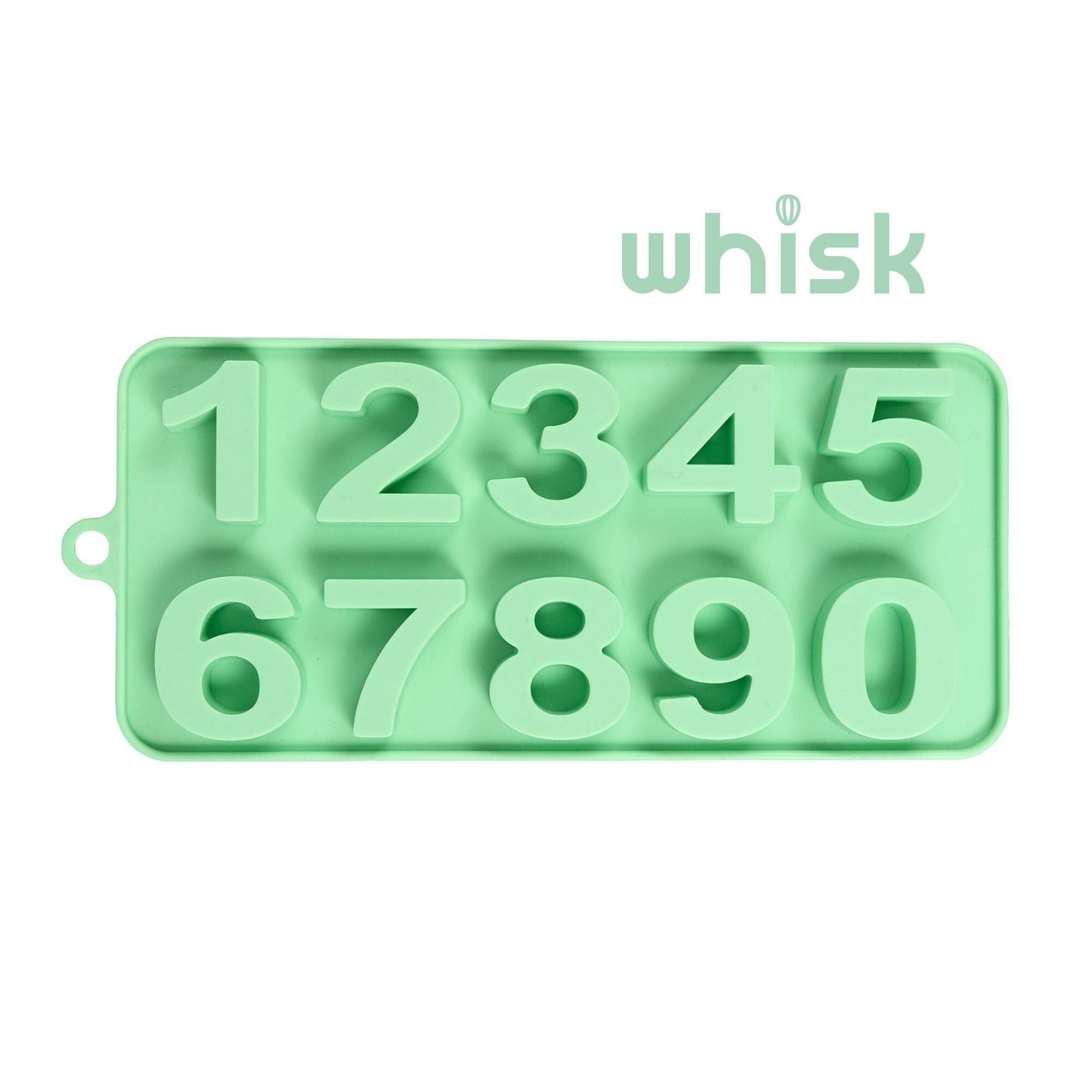 Whisk Large Numbers Silicone Candy Mould 10 Wells | Hobbycraft