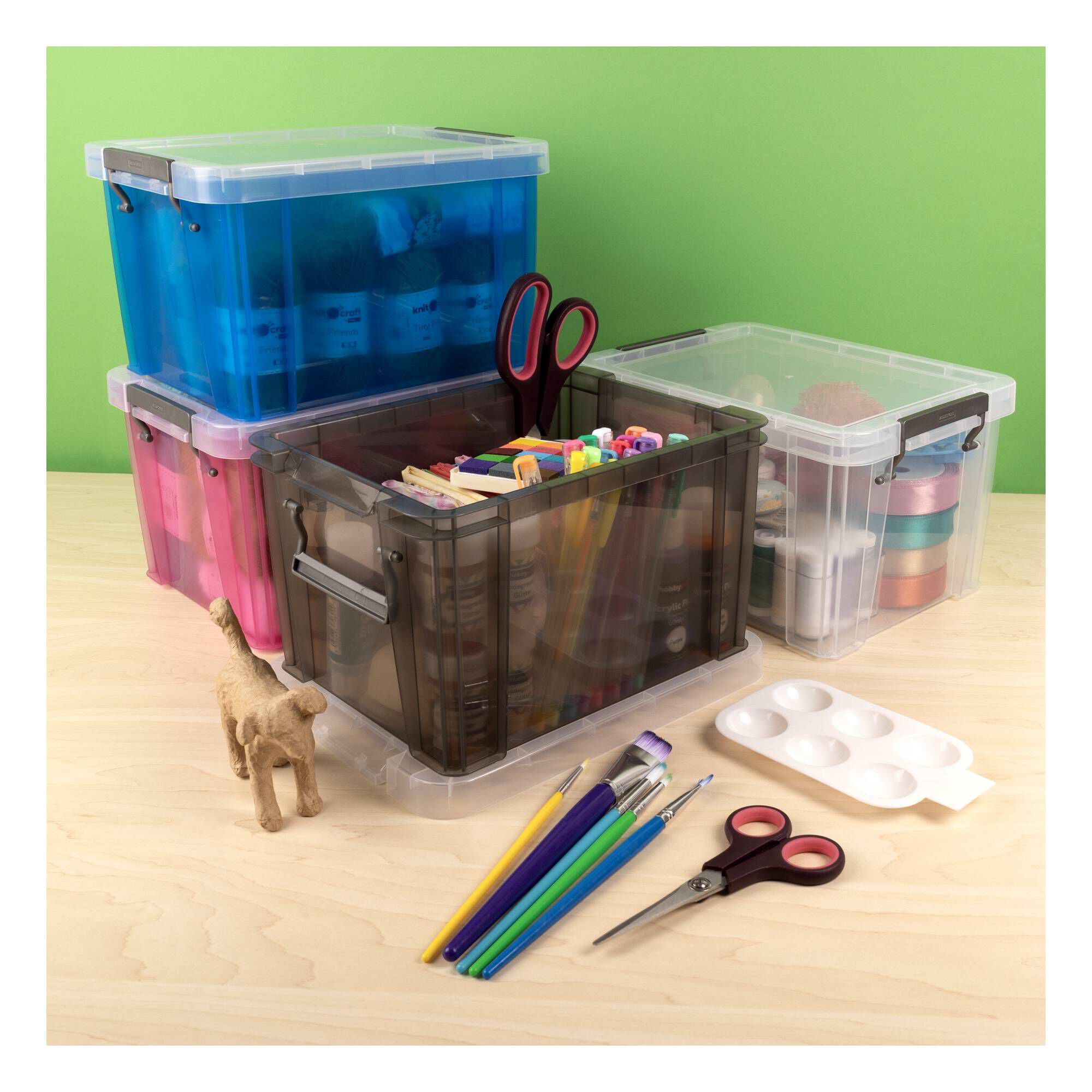 Whitefurze Allstore 5 Litre Transparent Grey Storage Box | Hobbycraft