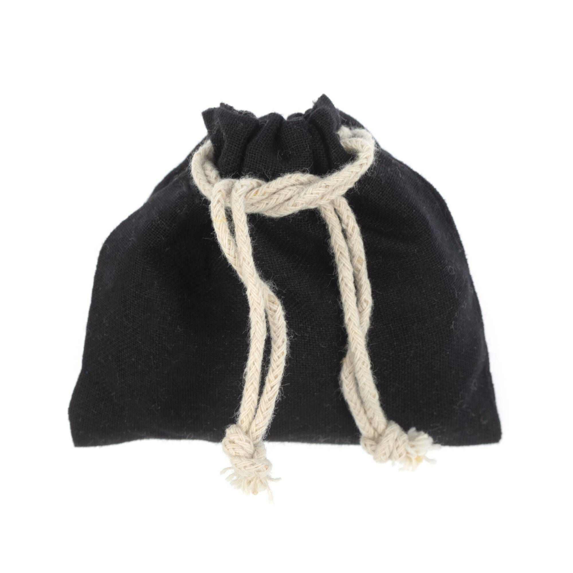 Black Mini Cotton Drawstring Bags 5 Pack | Hobbycraft