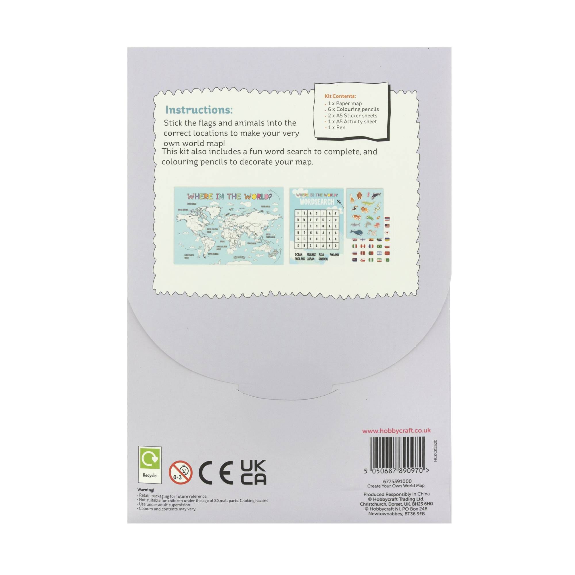 Create Your Own World Map Kit | Hobbycraft