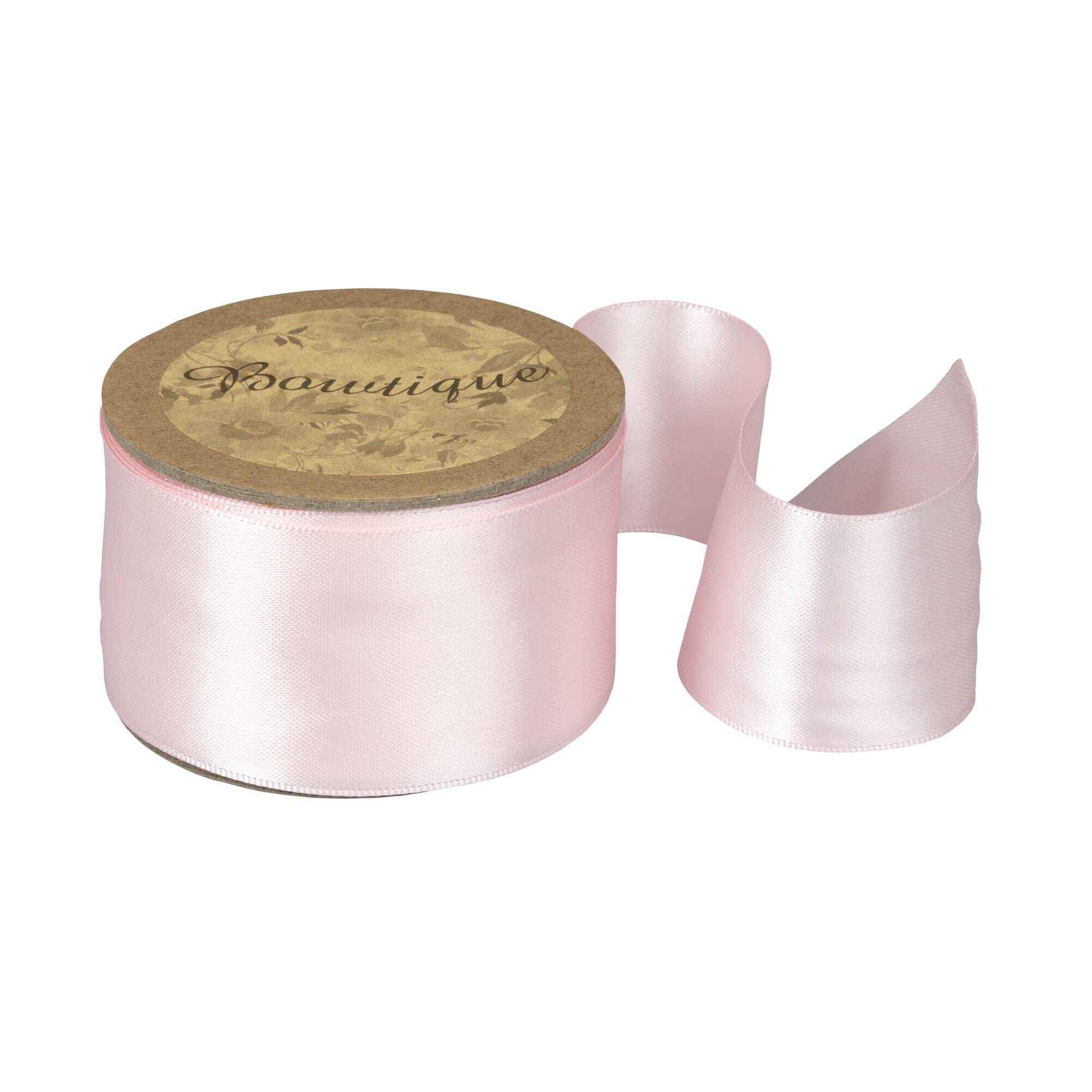 Light Pink Double-Faced Satin Ribbon 36mm x 5m | Hobbycraft