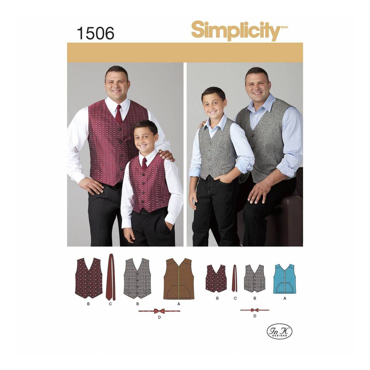 Simplicity Male Waistcoat Sewing Pattern 1506 | Hobbycraft