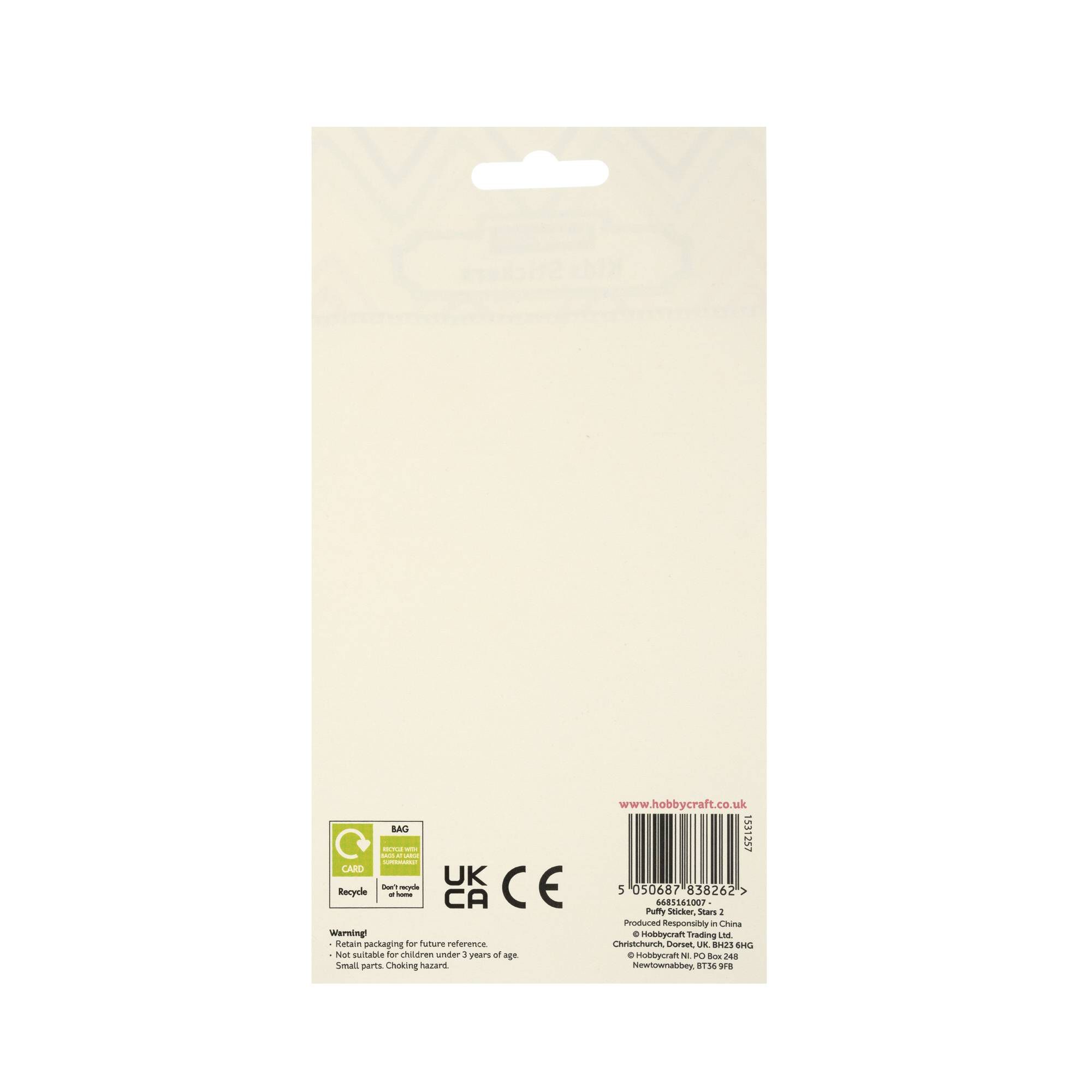 Smiley Star Puffy Stickers | Hobbycraft