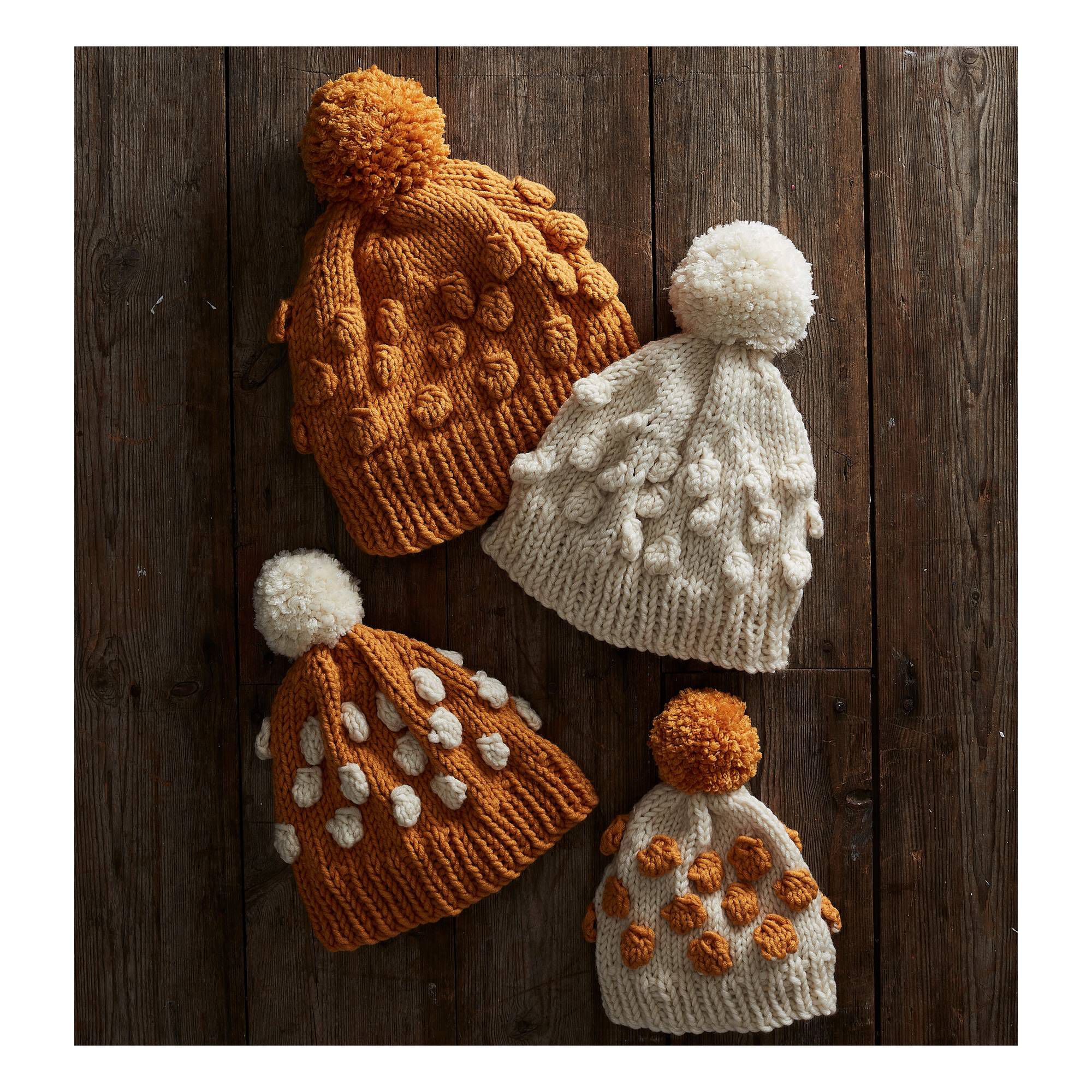 Knitcraft Bobble Hats for the Family Digital Pattern 0244 | Hobbycraft