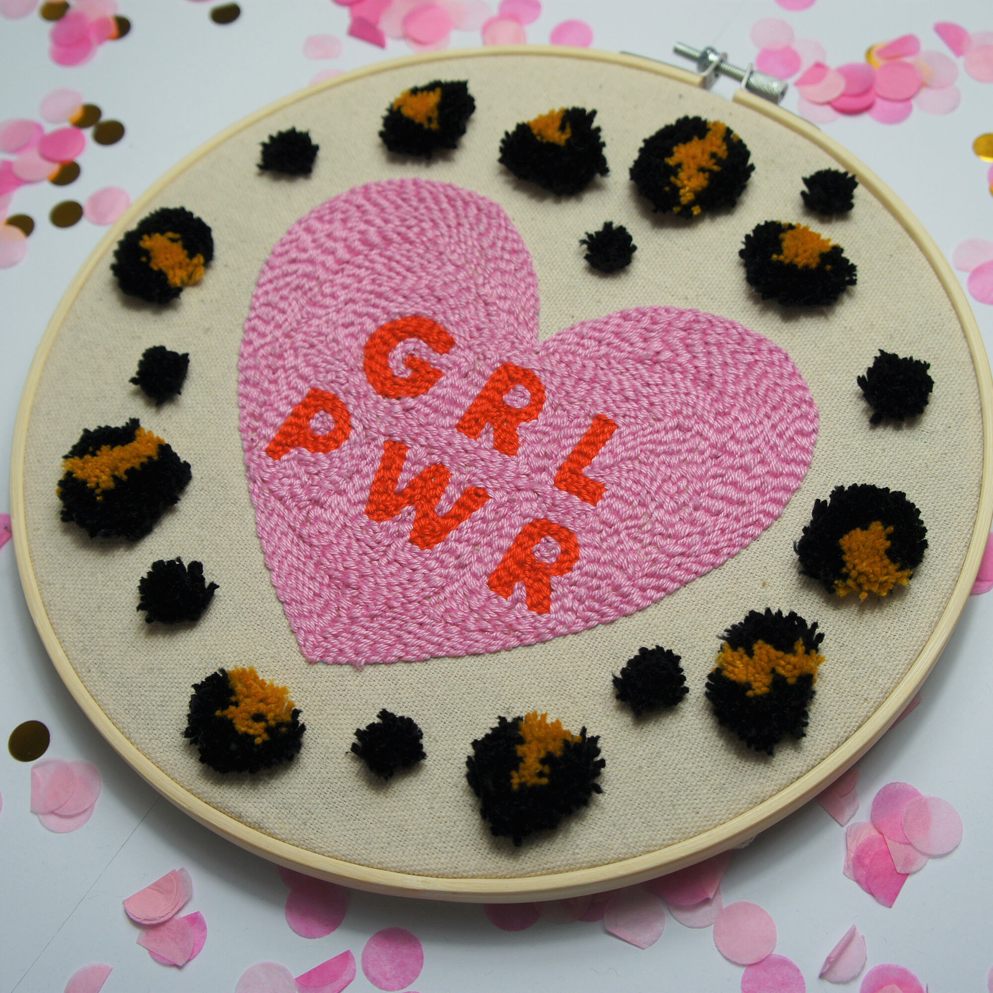 How to Make a Girl Power Punch Needle Hoop | Hobbycraft