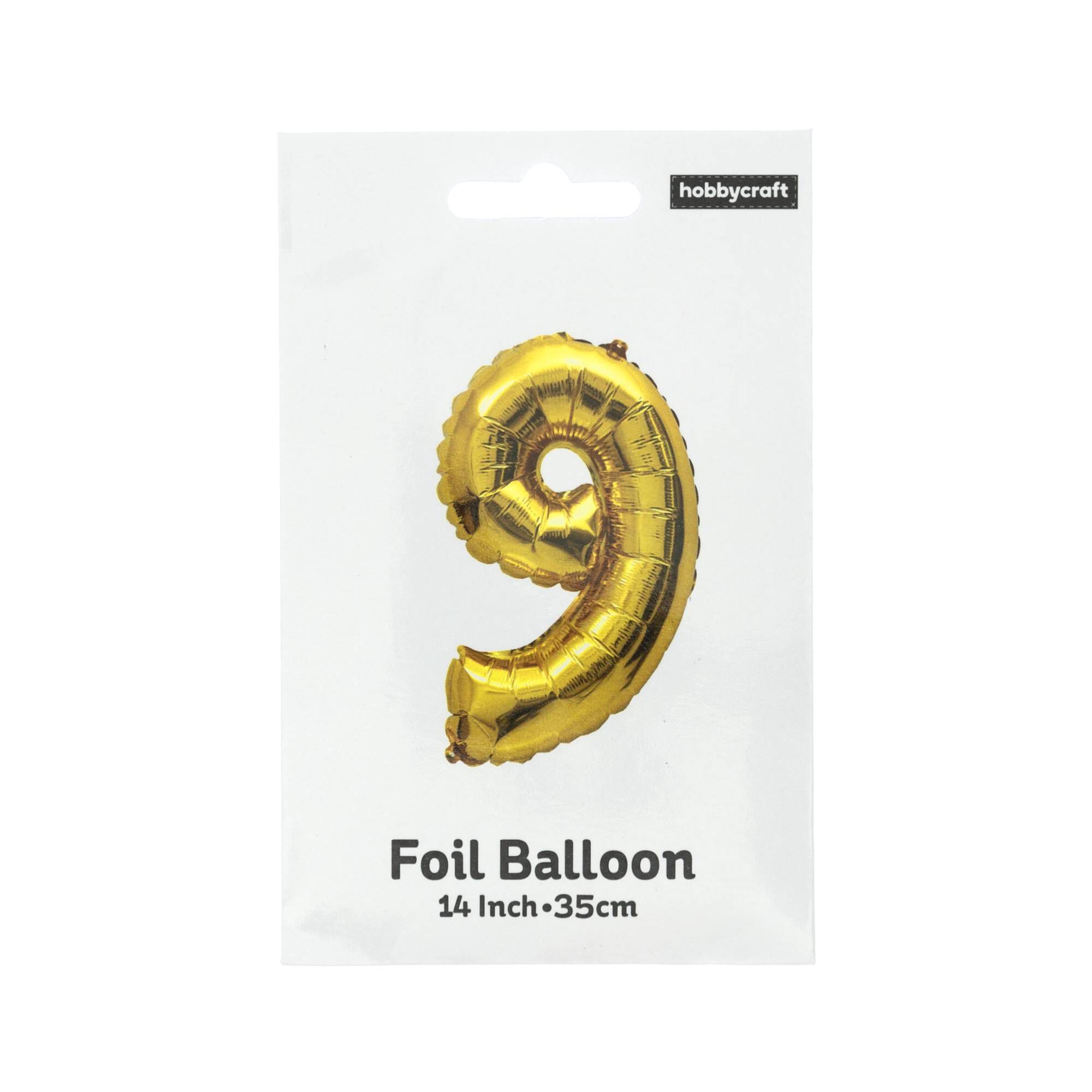 Gold Foil Number 9 Balloon | Hobbycraft