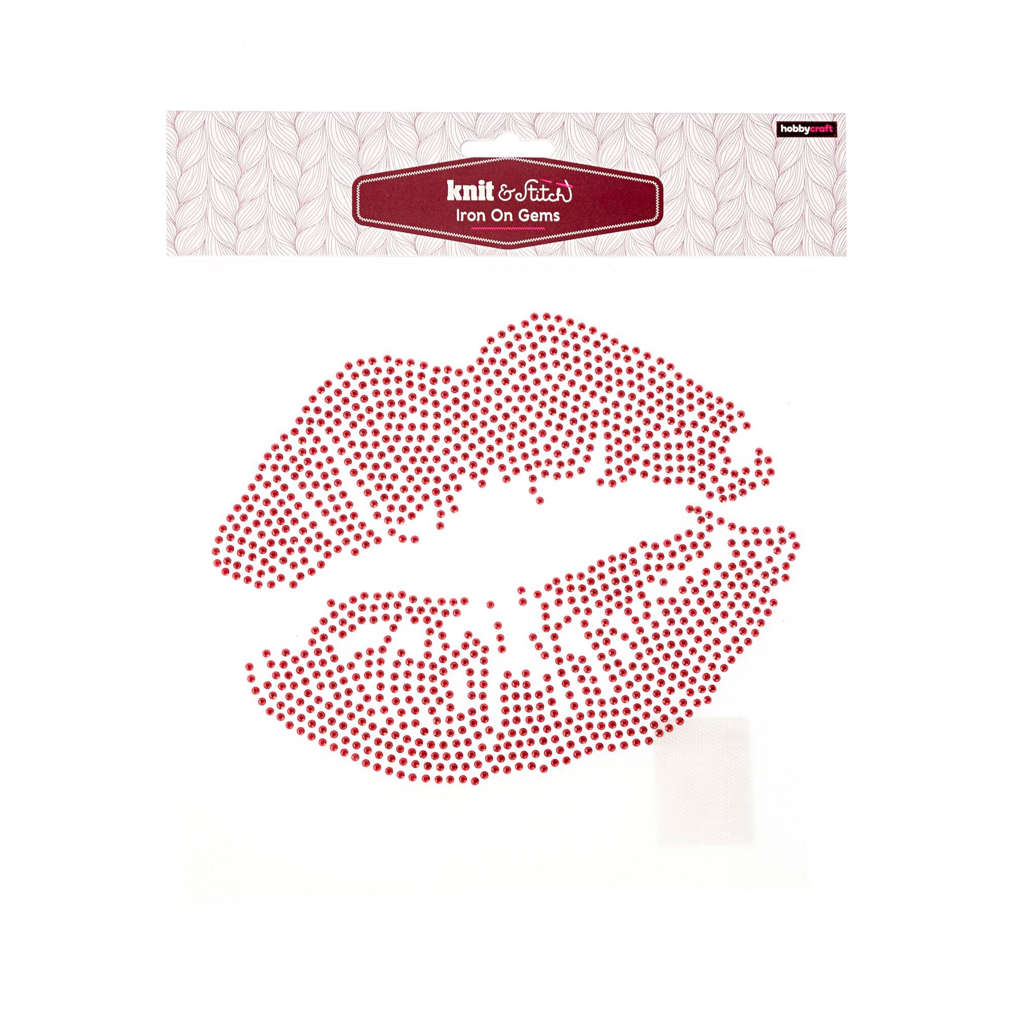 Lips Iron-On Gems | Hobbycraft