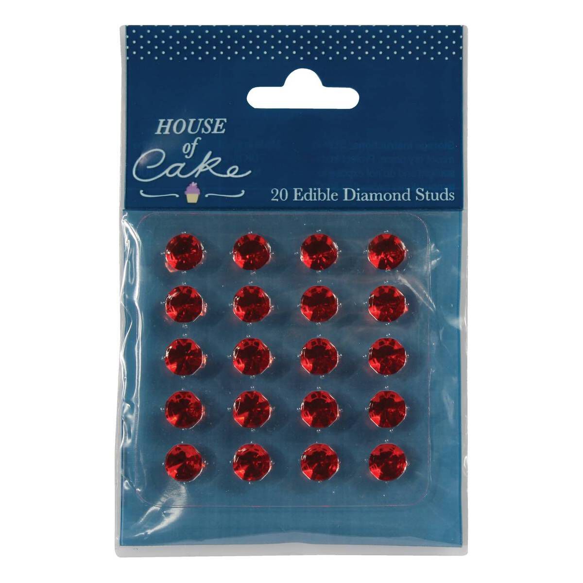 Ruby Edible Diamond Jelly Studs 20 Pack | Hobbycraft