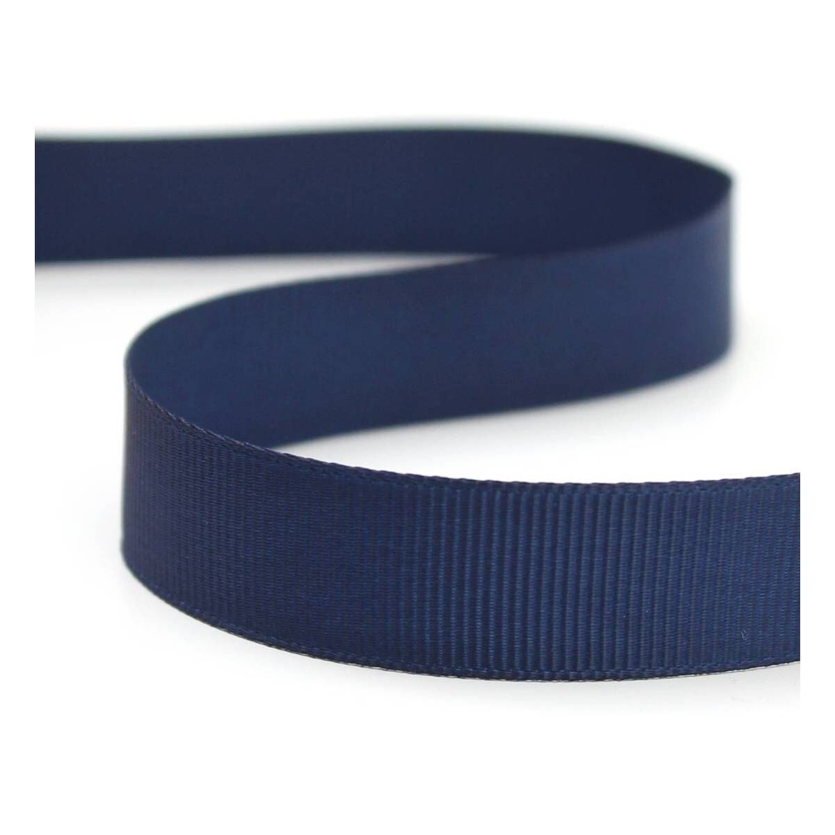 Navy Blue Grosgrain Ribbon 15mm x 5m | Hobbycraft