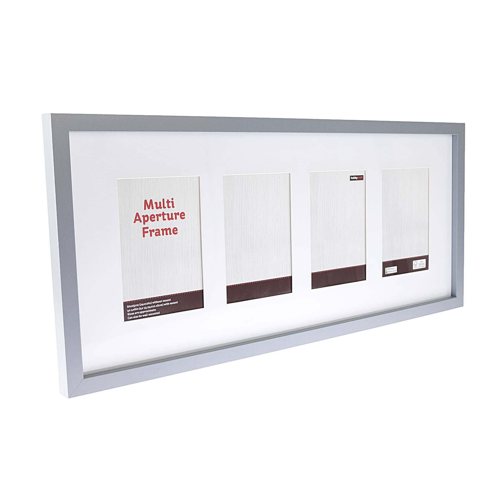 Light Grey Multi Aperture Frame 60cm x 25cm | Hobbycraft