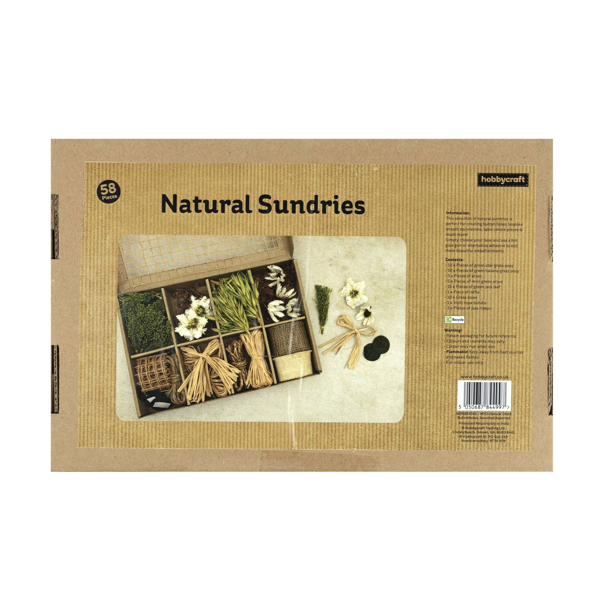 Natural Sundries Set 58 Pieces | Hobbycraft