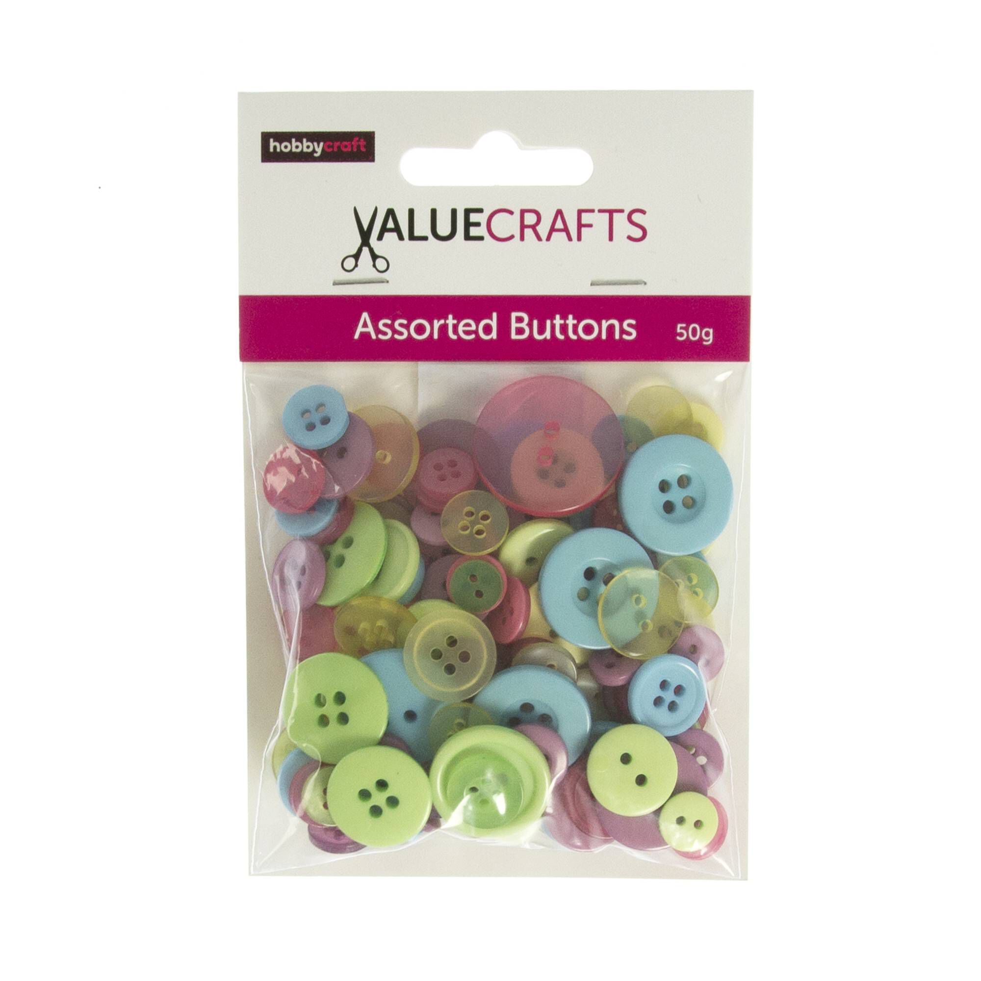 Pastel Buttons Pack 50g | Hobbycraft