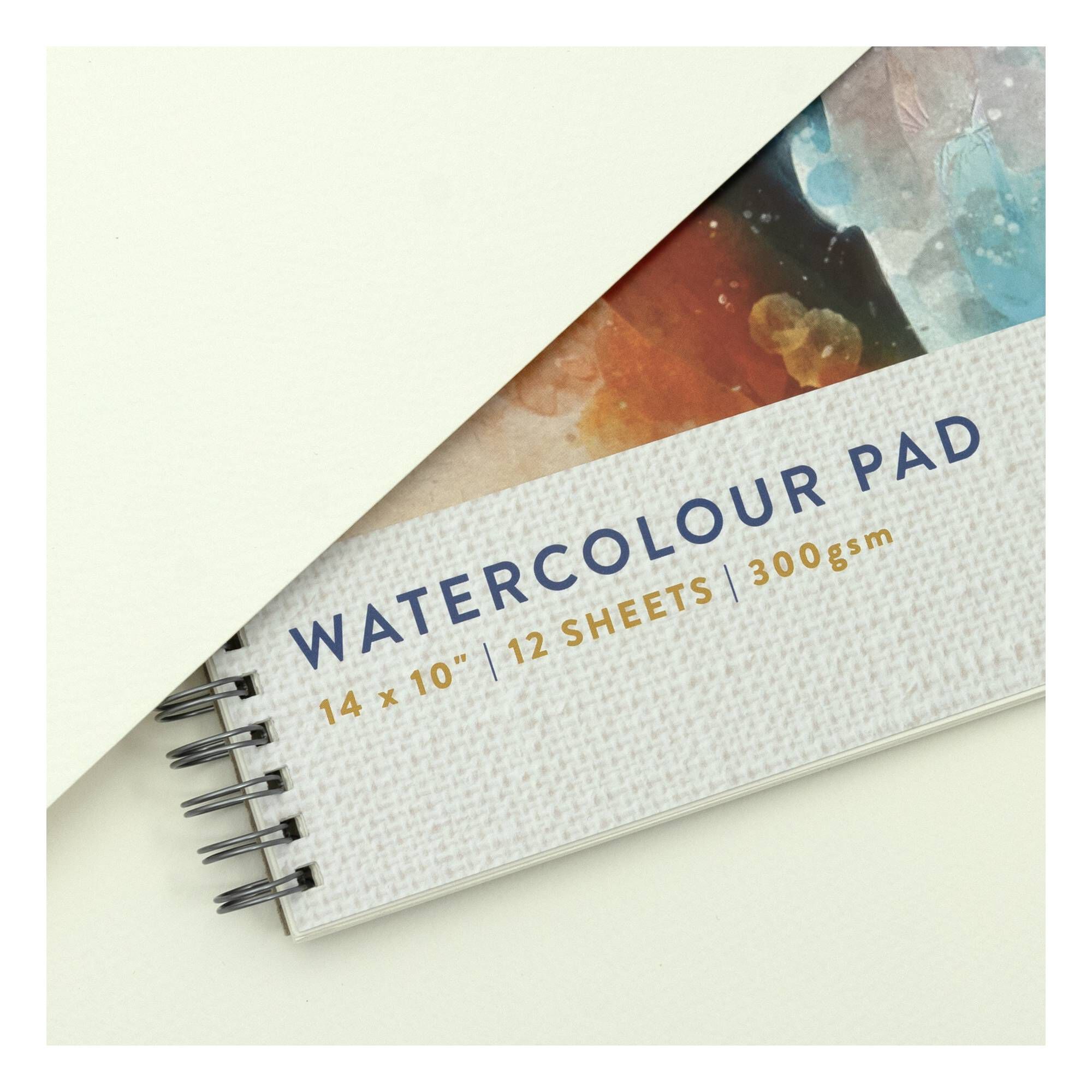 Shore & Marsh Cold Pressed Watercolour Spiral Pad 14 x 10 Inches 12 ...