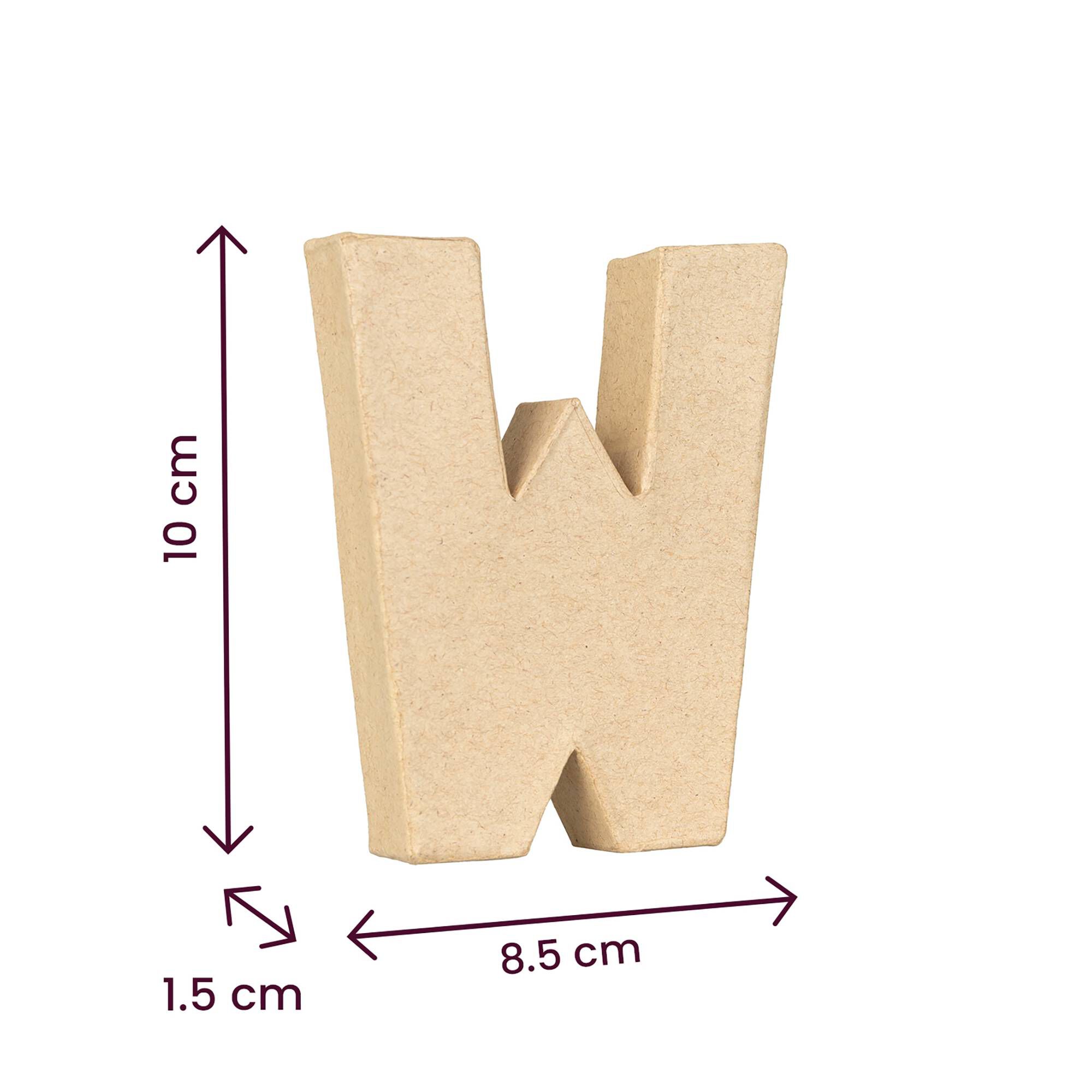 Mini Mache Letter W 10cm | Hobbycraft