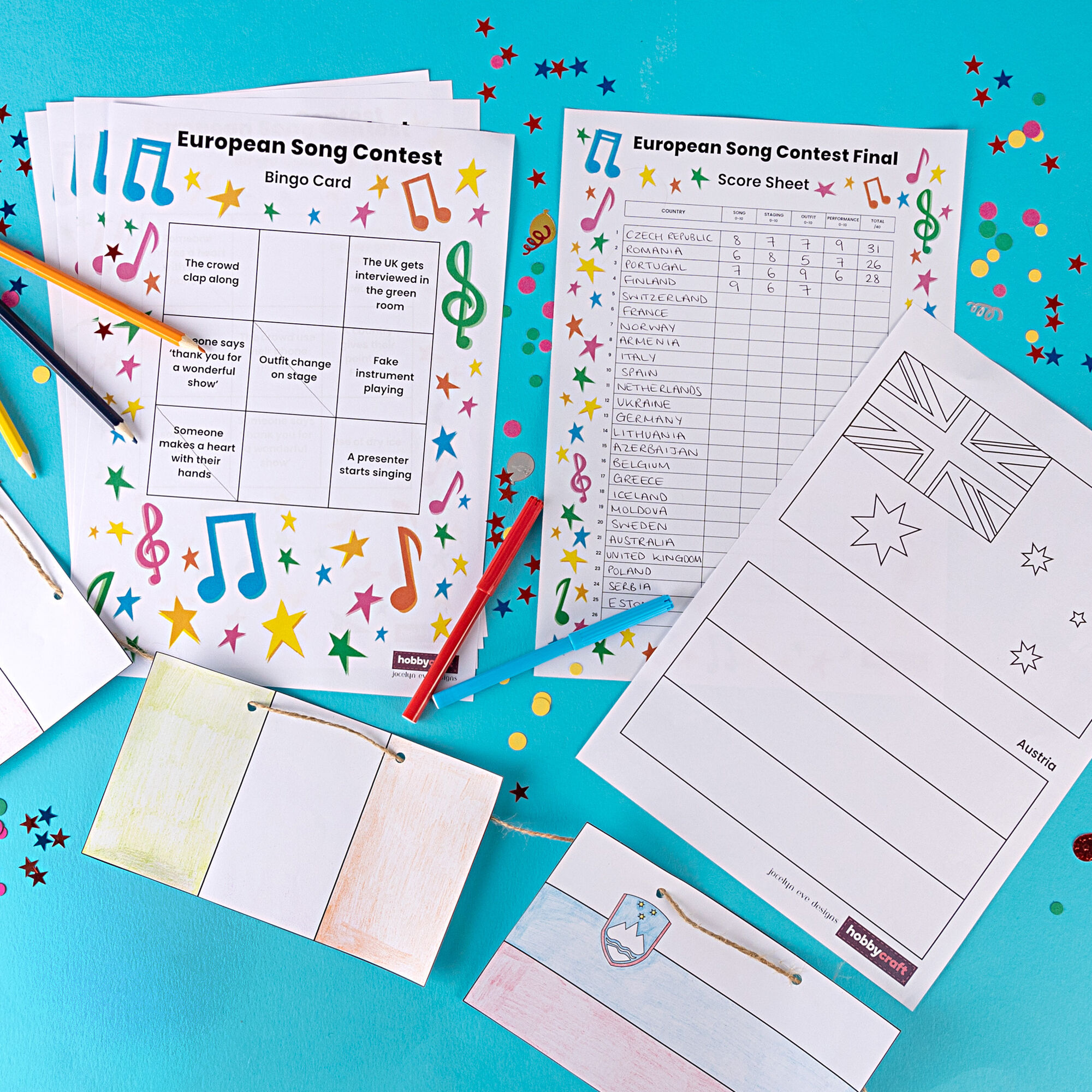 3 Free European Song Contest Downloads | Hobbycraft