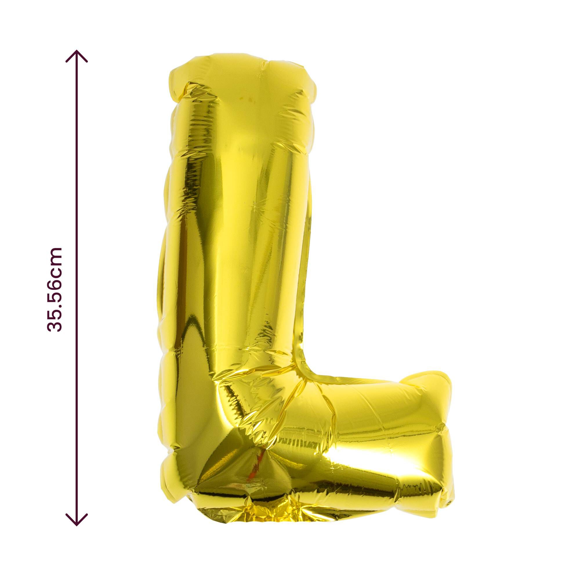 Gold Foil Letter L Balloon | Hobbycraft