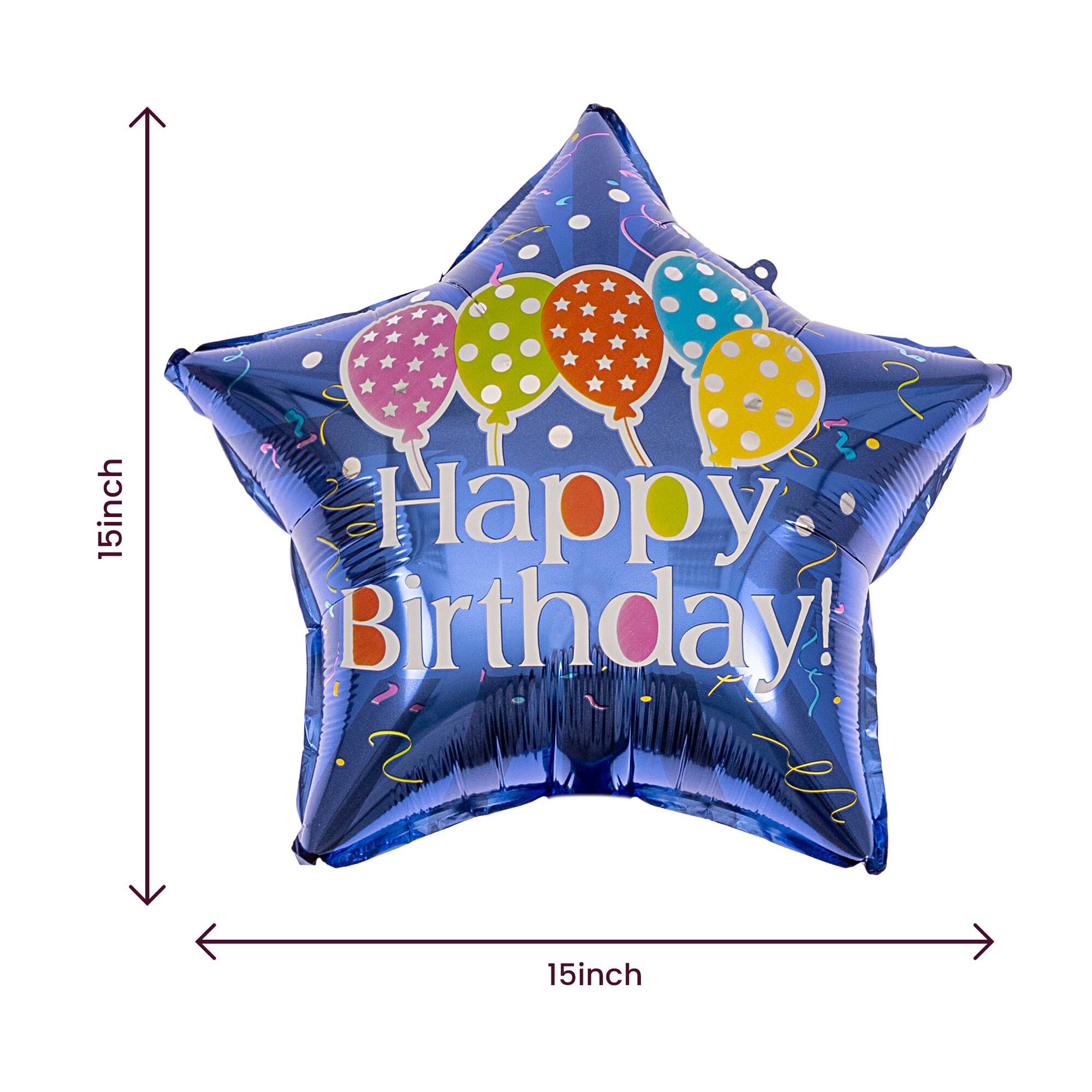 Large Happy Birthday Foil Star Balloon | Hobbycraft