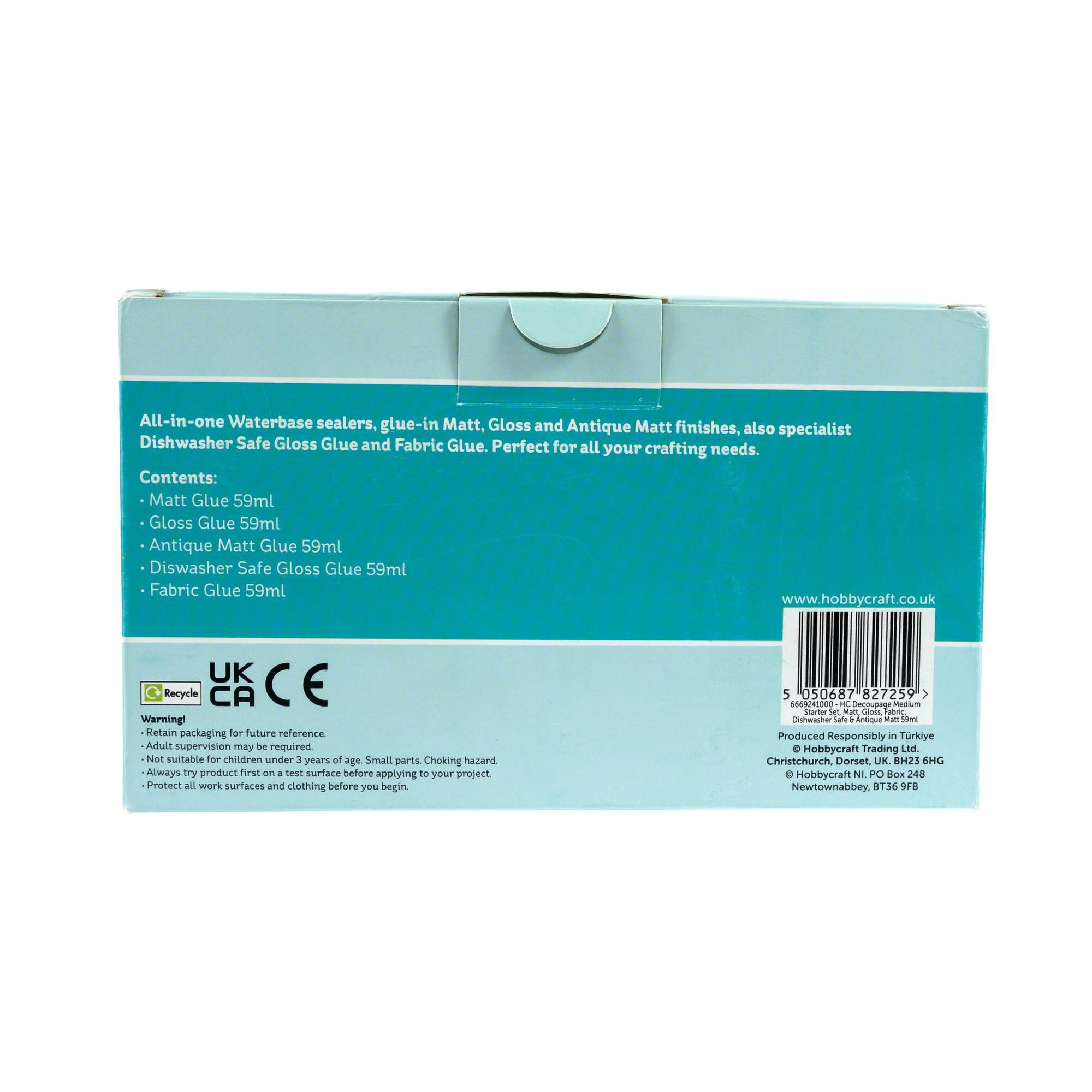 Decoupage Medium Starter Set 59ml 5 Pack | Hobbycraft