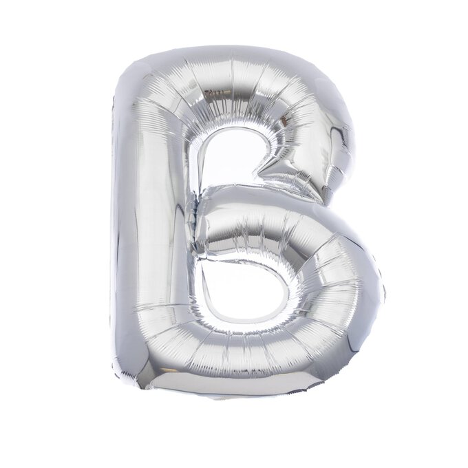 Extra Large Silver Foil Letter B Balloon | Hobbycraft