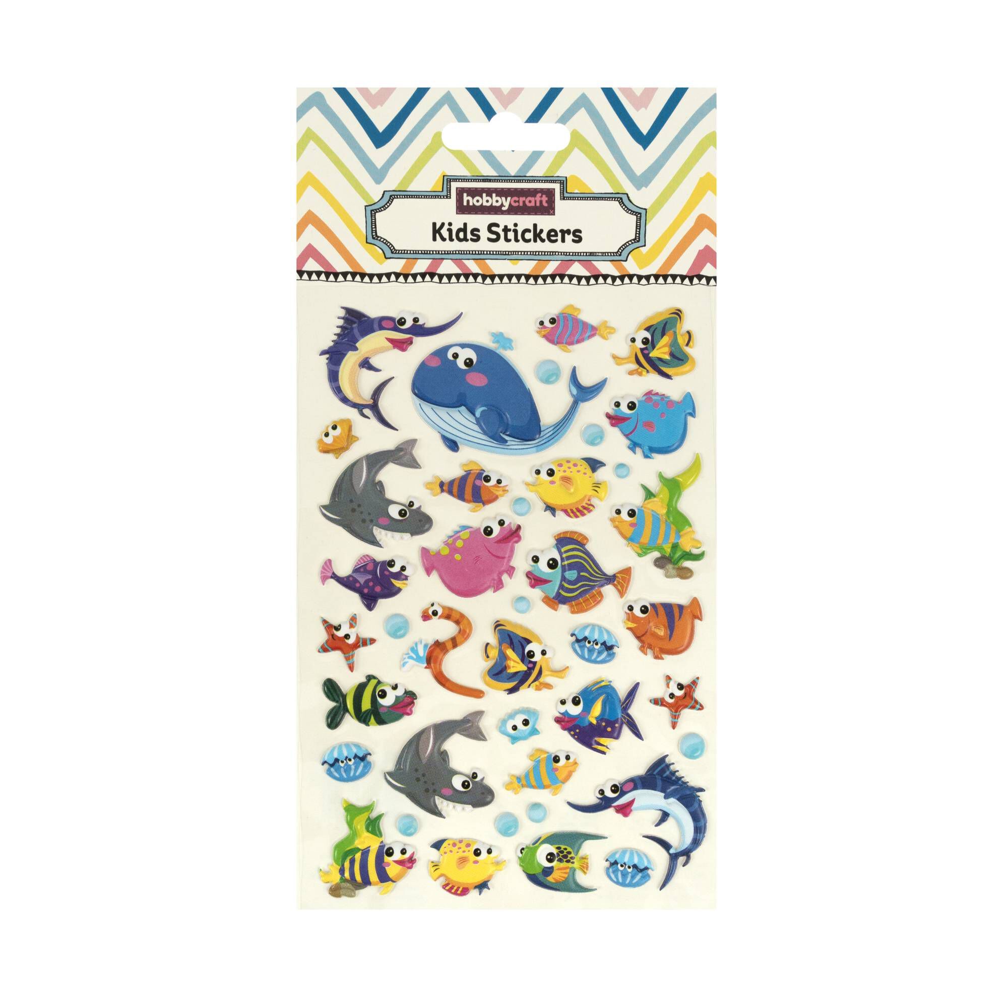 Bright Fish Puffy Stickers | Hobbycraft