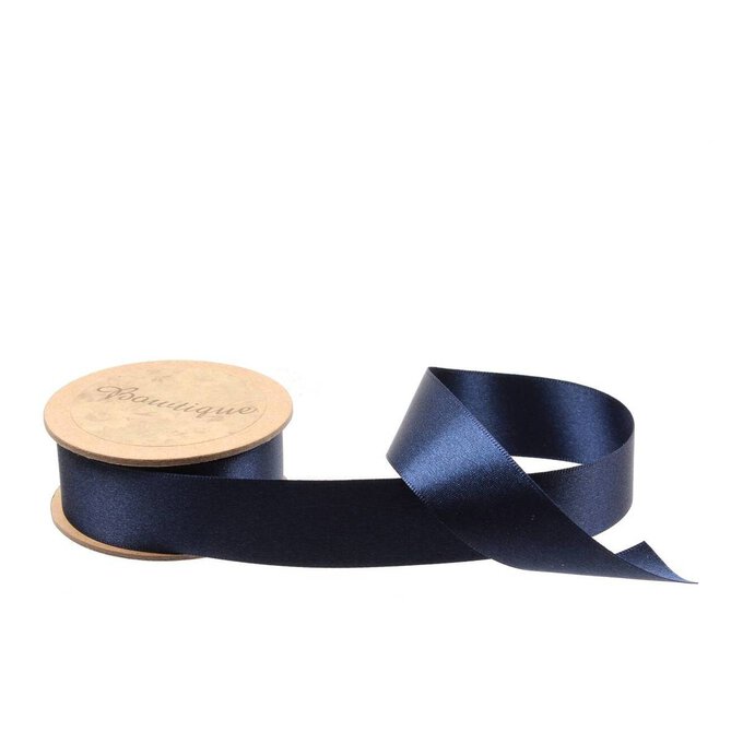 Navy Blue Double-Faced Satin Ribbon 24mm x 5m | Hobbycraft