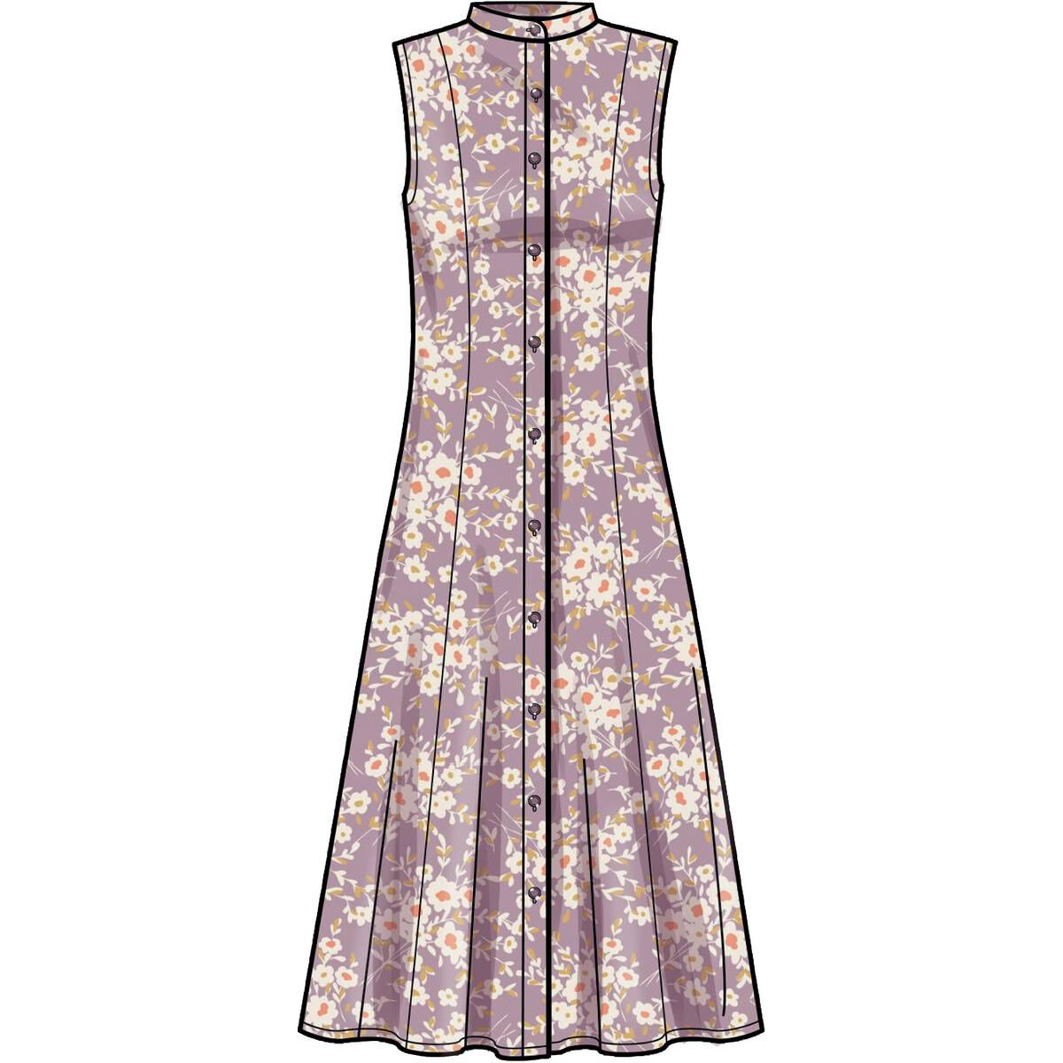 Simplicity Button Front Dress Sewing Pattern S9260 (10-18) | Hobbycraft