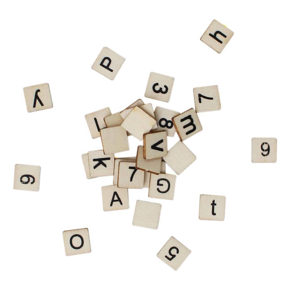 Wooden Letter and Number Tiles 315 Pieces | Hobbycraft