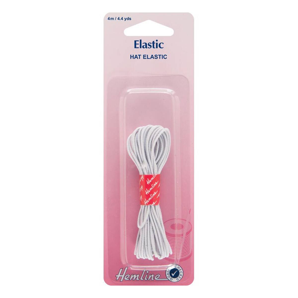 Hemline White Hat Elastic 4m | Hobbycraft