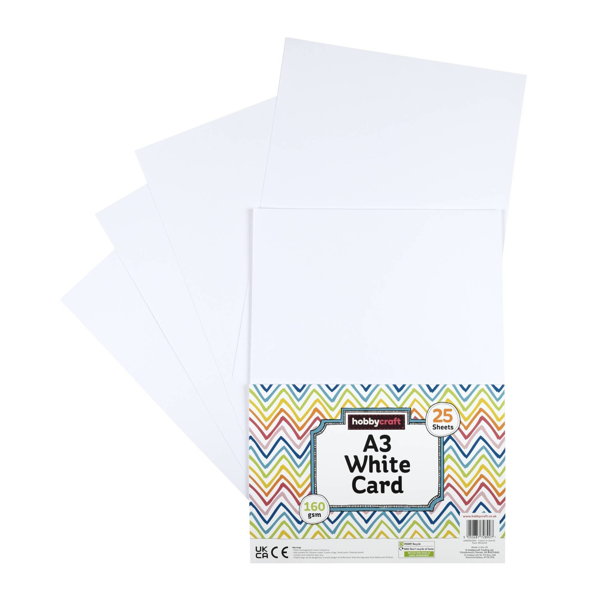 White Card A3 25 Pack | Hobbycraft