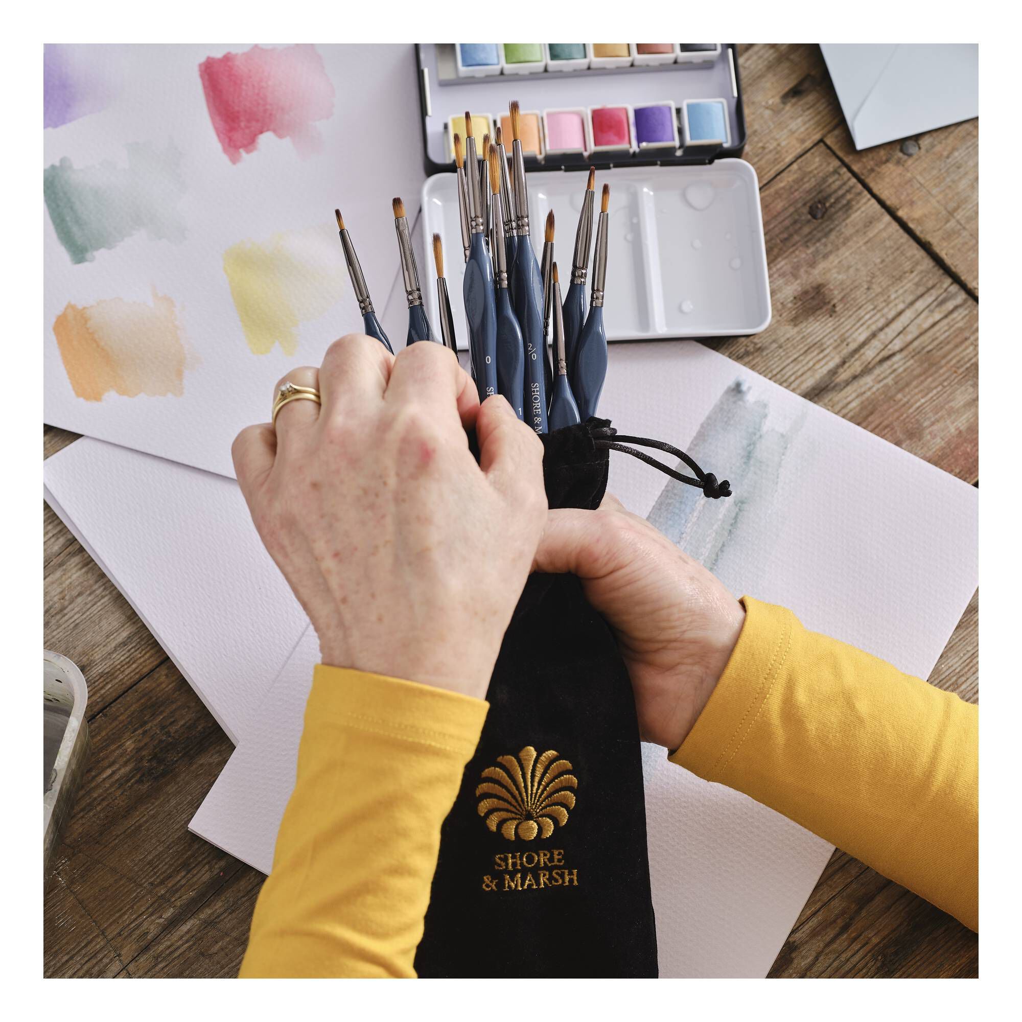 Shore & Marsh Fineliner Brush Set 15 Pack | Hobbycraft