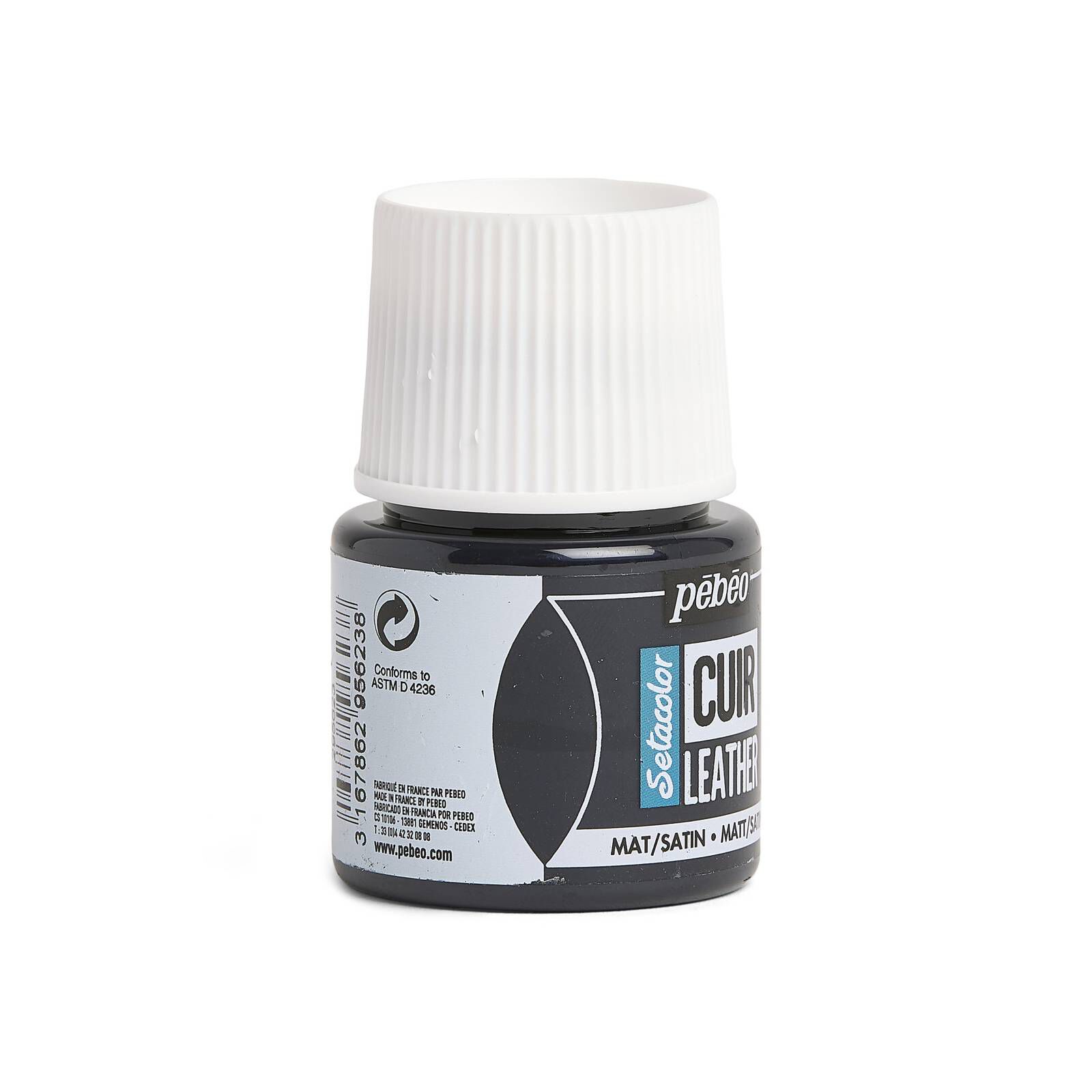 Pebeo Setacolor Extreme Black Leather Paint 45ml | Hobbycraft