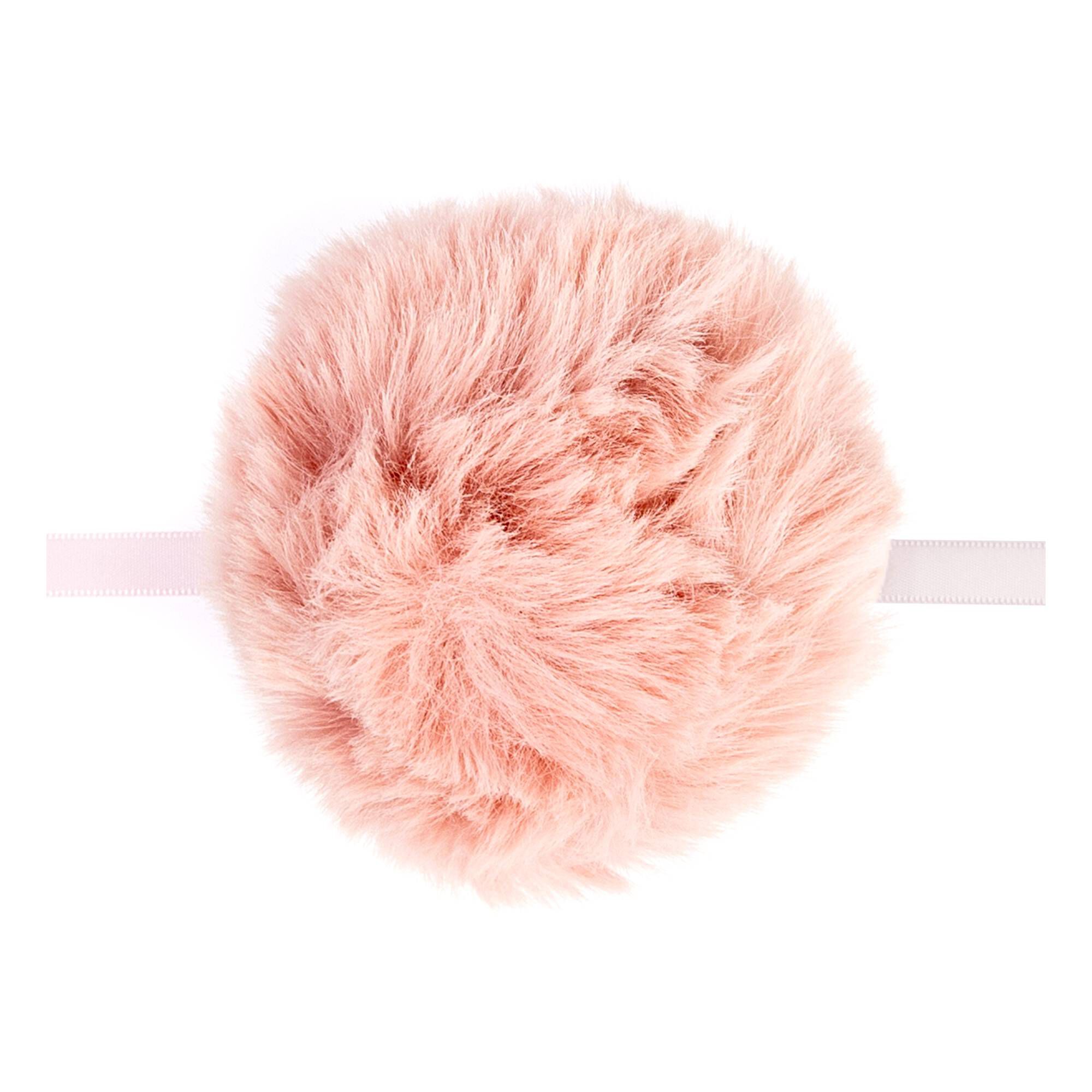 Pale Pink Faux Fur Pom Pom 11cm | Hobbycraft