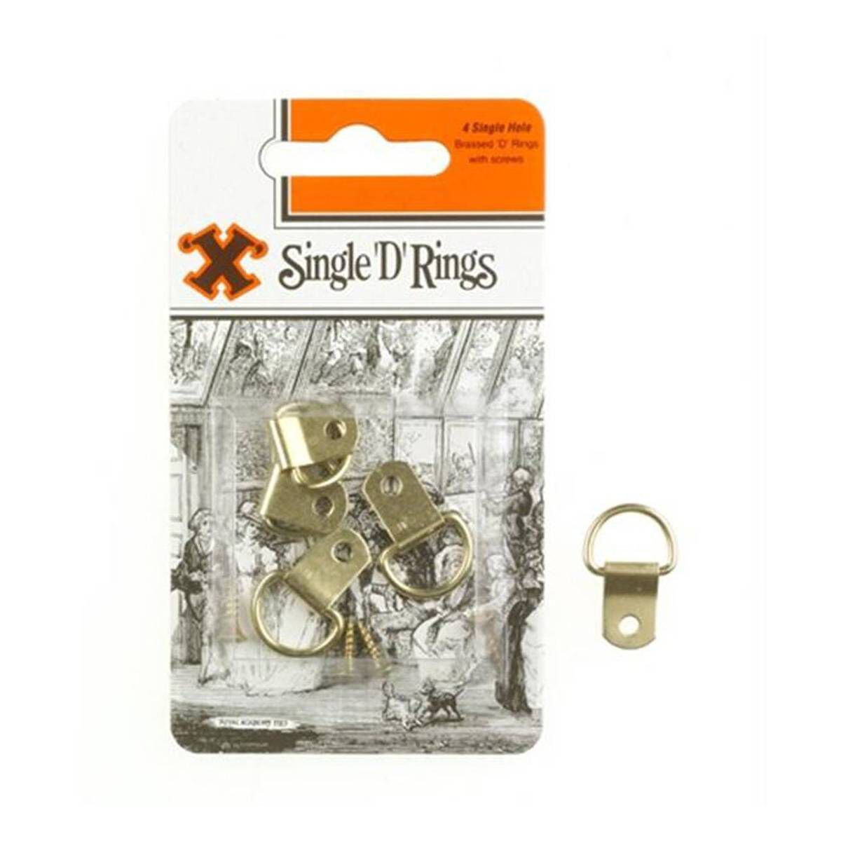 Single D Rings 4 Pack | Hobbycraft