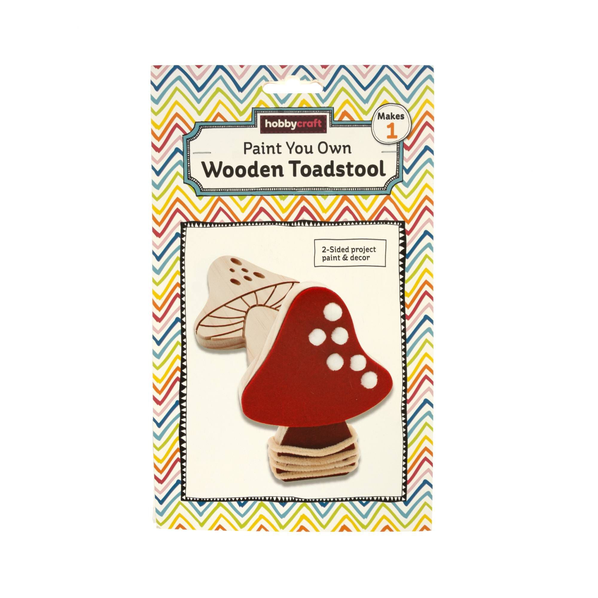Paint Your Own Wooden Toadstool | Hobbycraft