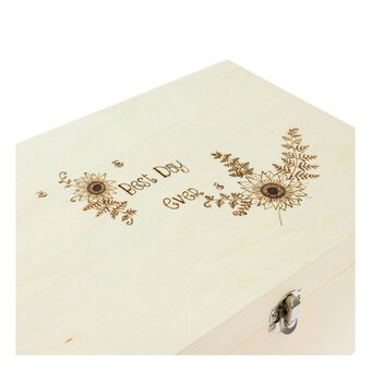 Wooden Storage Box 35cm x 25cm x 17cm | Hobbycraft