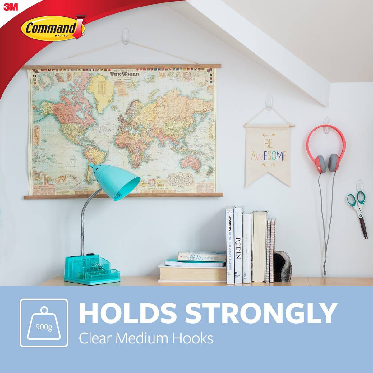 Command Medium Clear Hooks with Clear Strips 2 Pack | Hobbycraft
