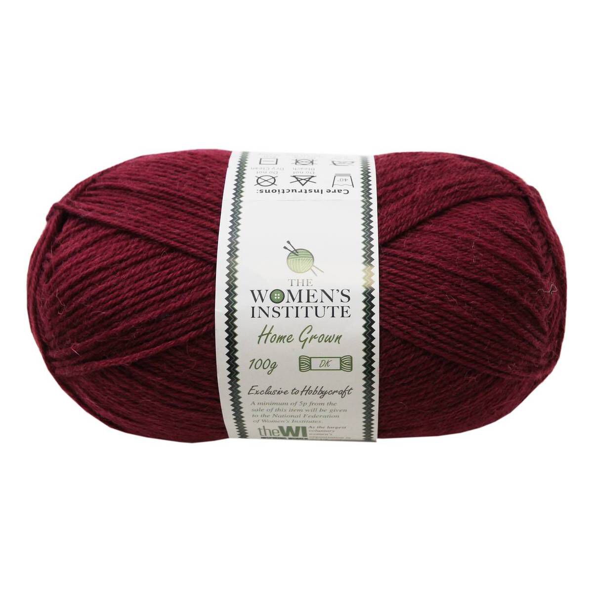 Women's Institute Plum Home Grown DK Yarn 100g | Hobbycraft