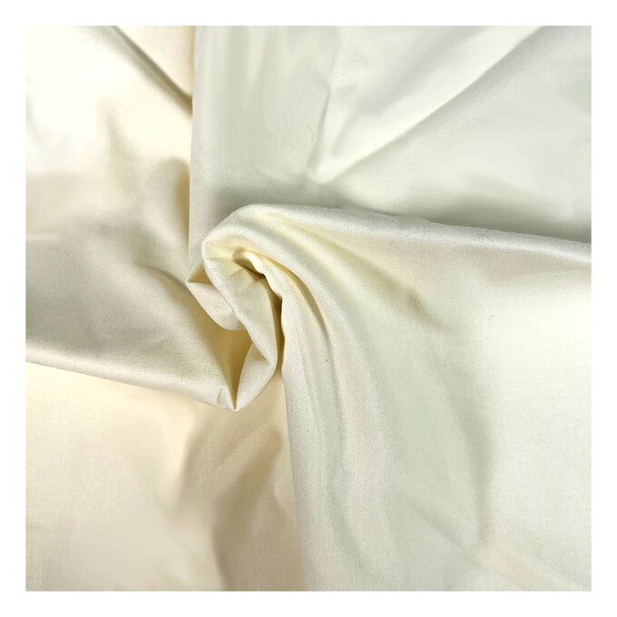 Cream Organic Premium Cotton Fabric by the Metre | Hobbycraft