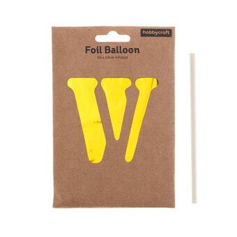 Extra Large Gold Foil Letter W Balloon | Hobbycraft