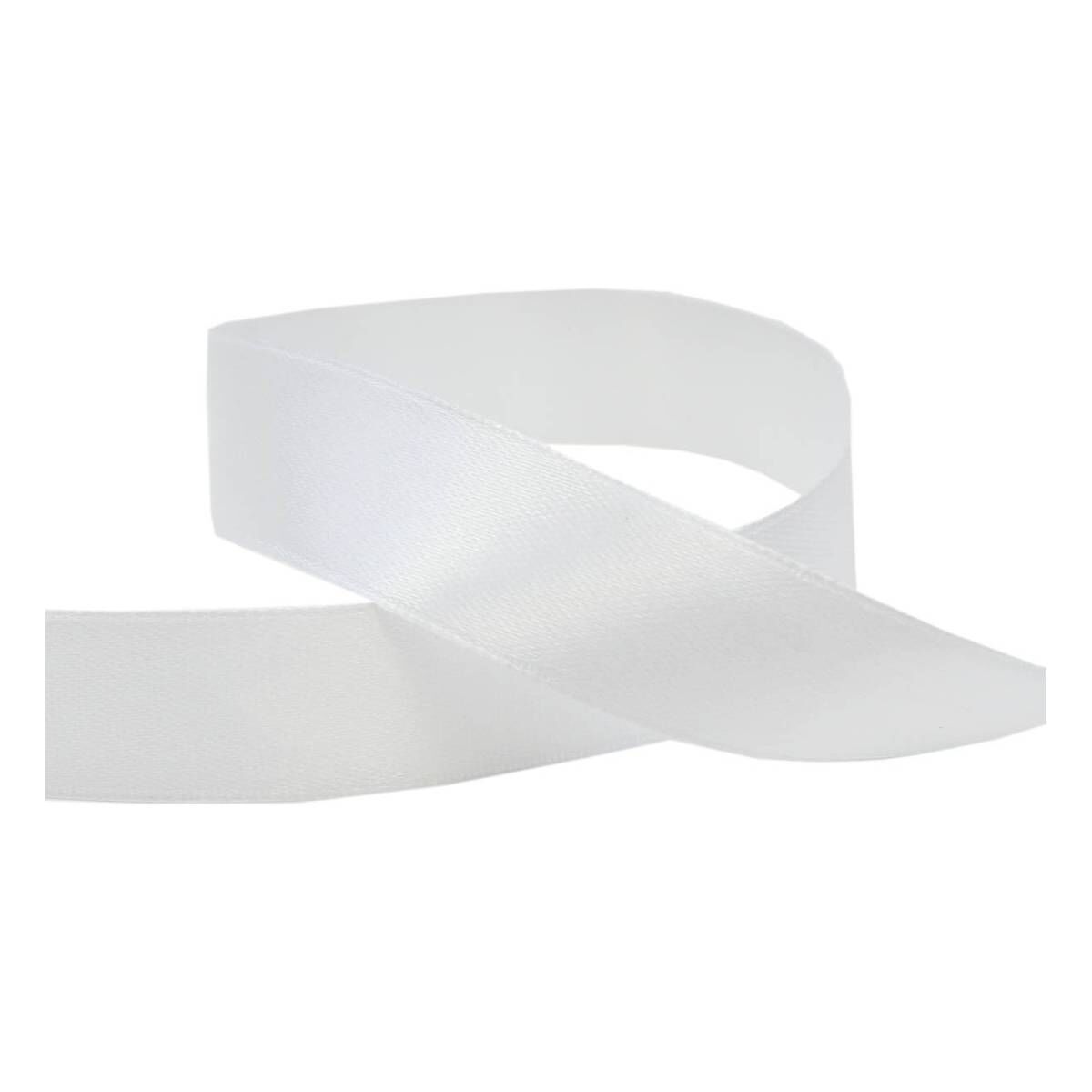 White Satin Ribbon 20 mm x 15 m | Hobbycraft